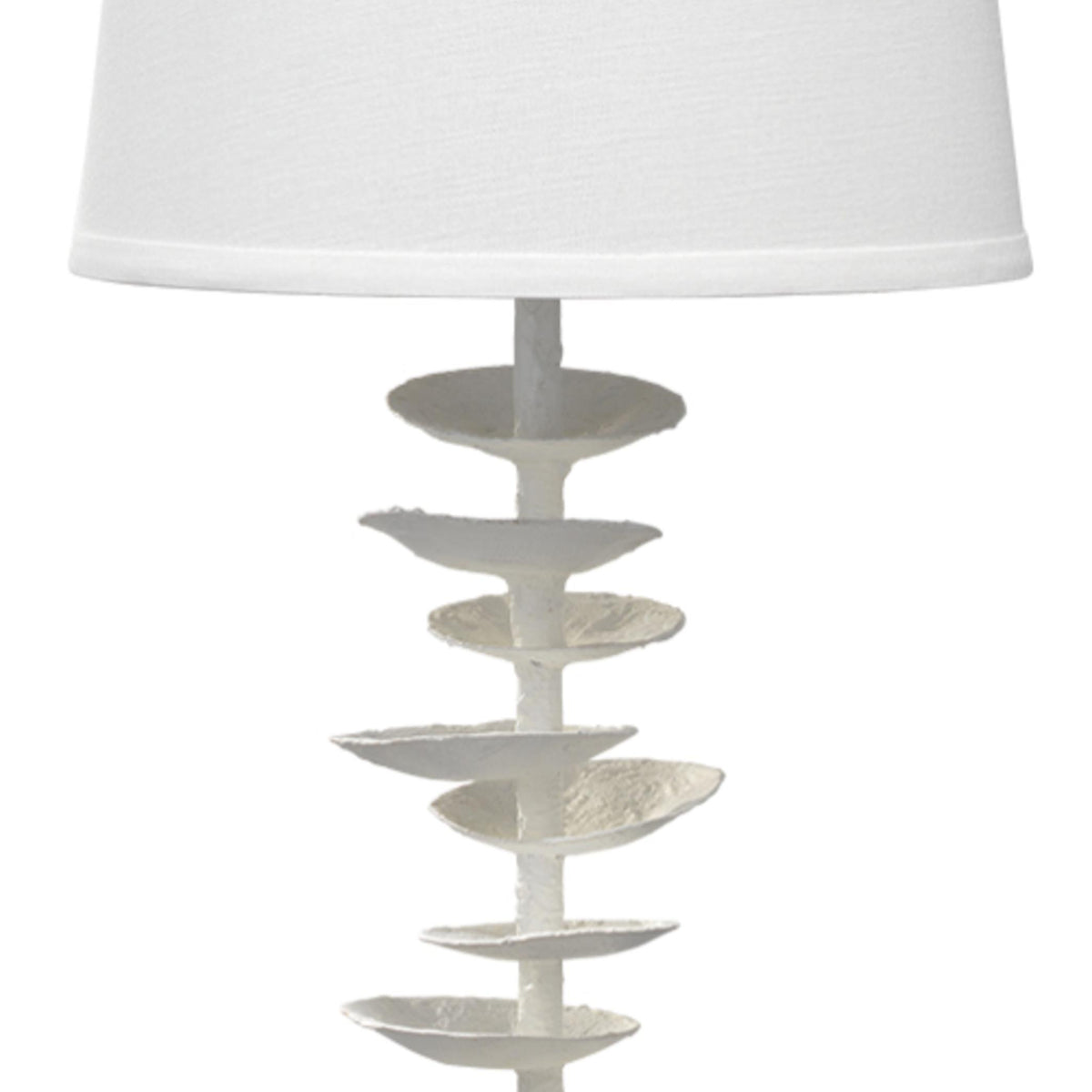 Jamie Young Petals Gesso Table Lamp With Linen Shade – DecoratorsBest