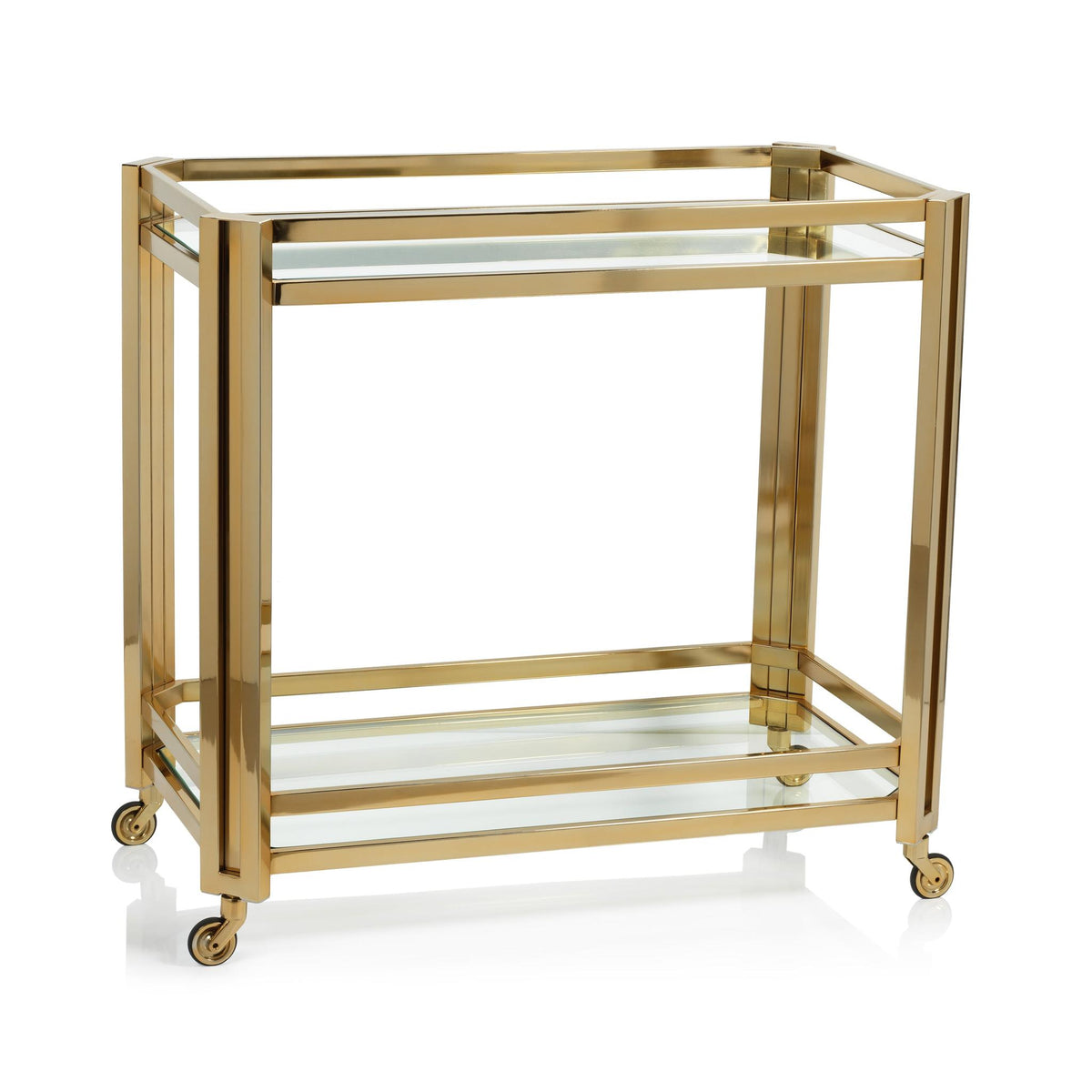 Zodax Randwick High Gloss Gold Bar Cart – DecoratorsBest
