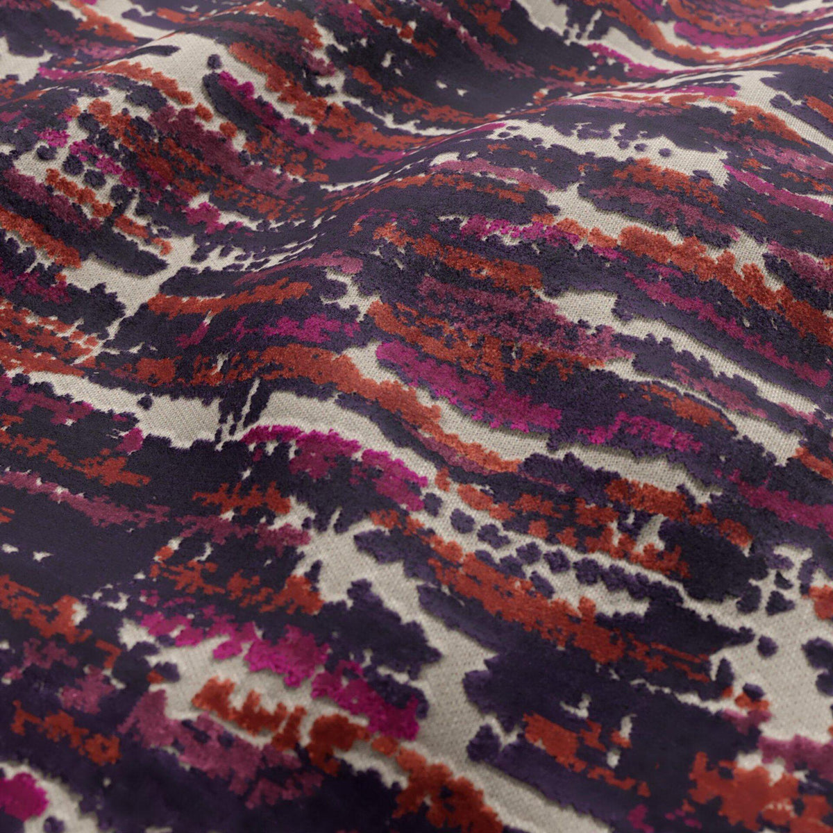 Jf Fabrics Club Dark Purple/Magenta Pink/Plum/Orange/Beige (57) Uphols – DecoratorsBest