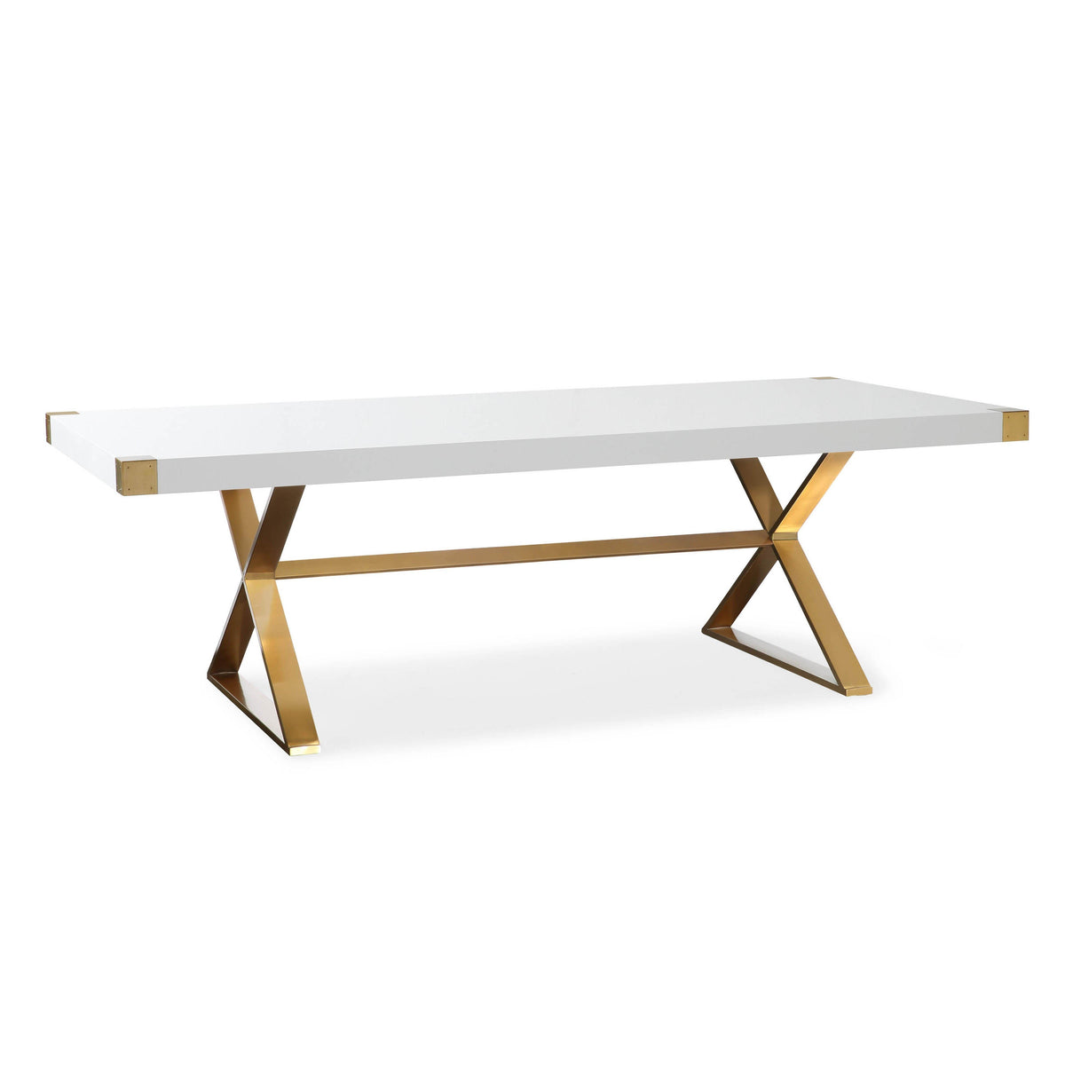 Tov Adeline White Lacquer Dining Table – DecoratorsBest