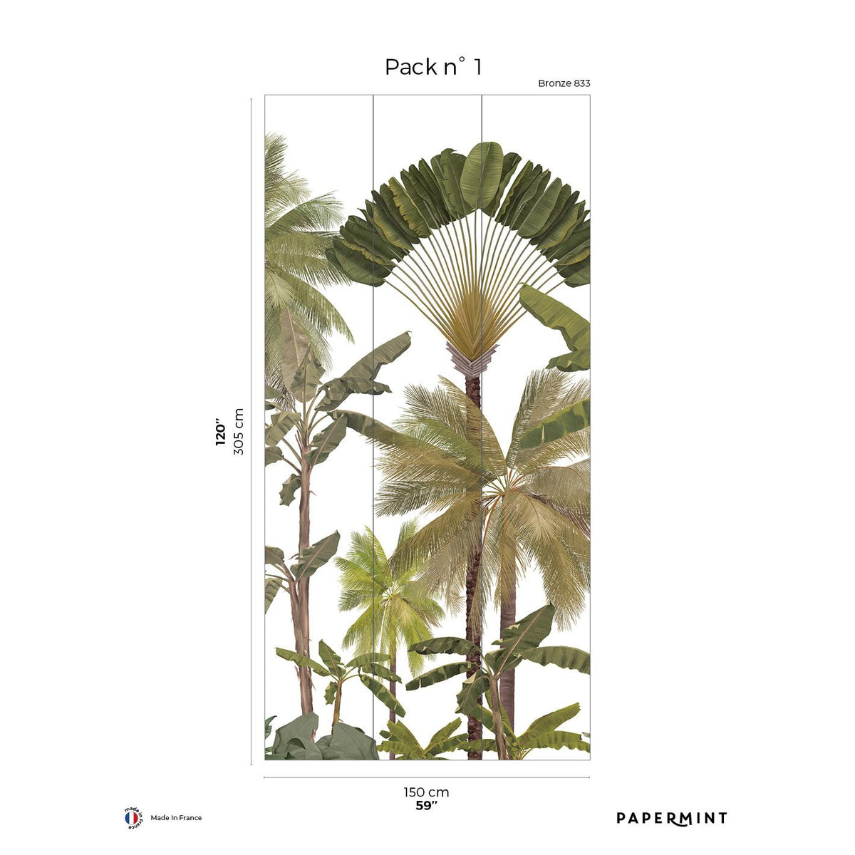 Papermint Manaus Pack 1 In Green Wall Mural – DecoratorsBest