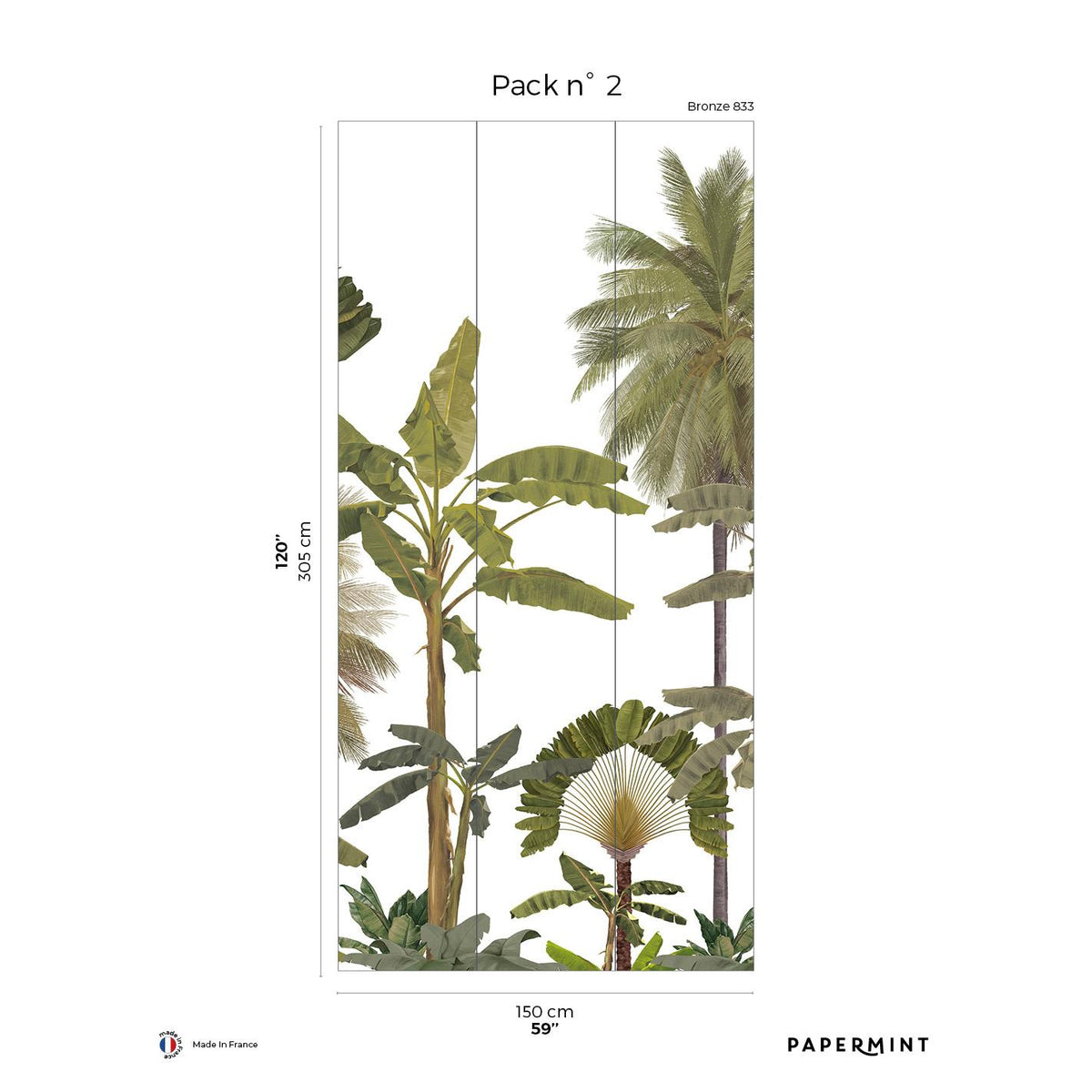 Papermint Manaus Pack 2 In Green Wall Mural – DecoratorsBest