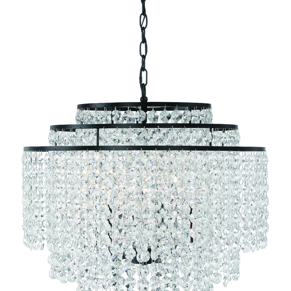 Crystorama Gabrielle 6 Light Matte Black Chandelier – DecoratorsBest