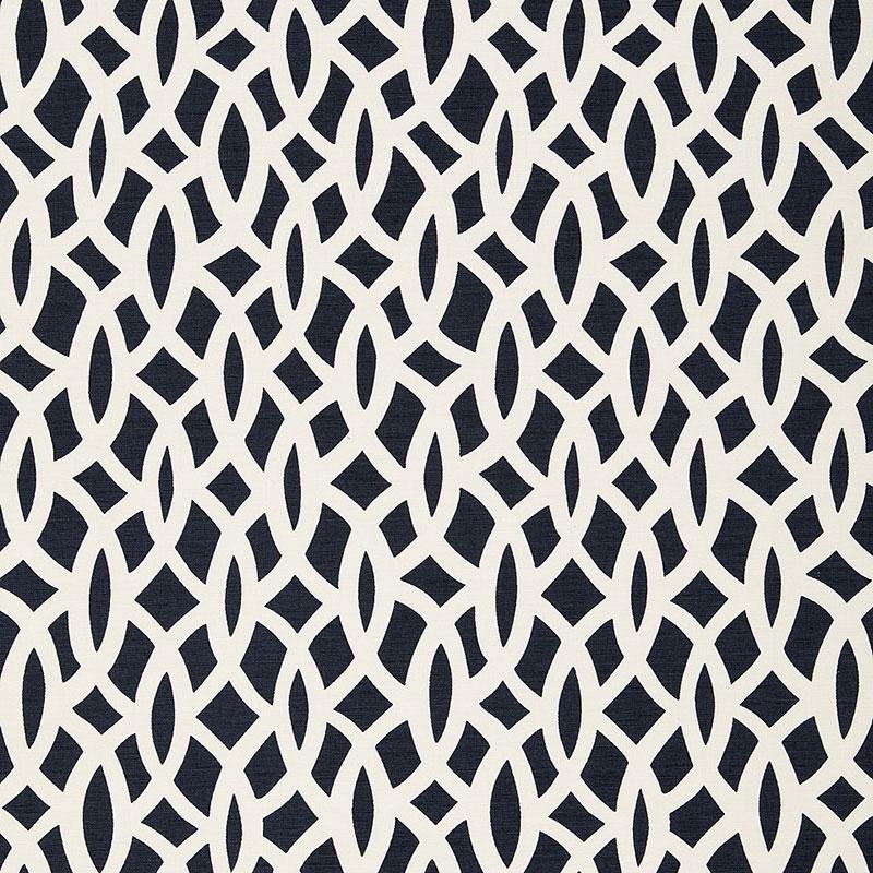 Schumacher Chain Link Navy Fabric – DecoratorsBest