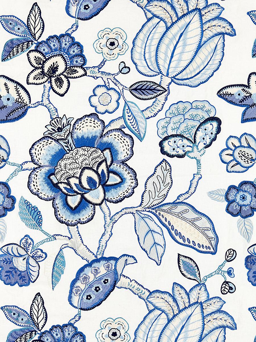 Scalamandre Coromandel Embroidery Porcelain Fabric – DecoratorsBest