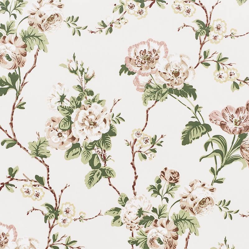Schumacher Betty Chintz Quiet Pink Fabric – DecoratorsBest