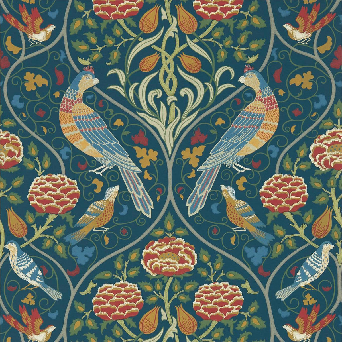 Morris & Co Seasons By May Indigo Wallpaper – DecoratorsBest