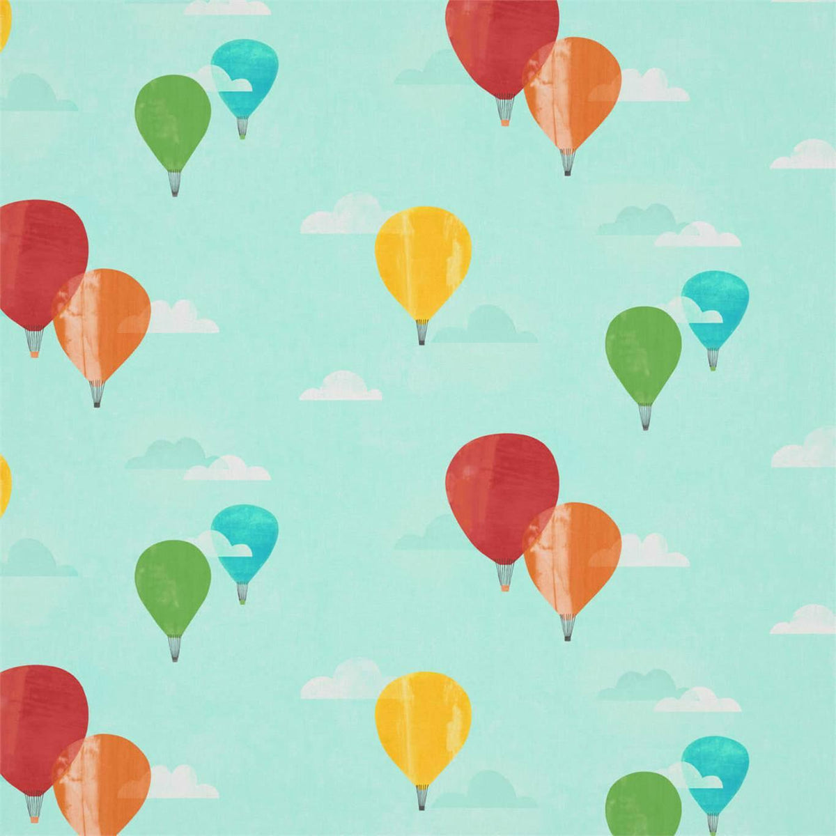 Harlequin And Away We Go! Poppy/Sky/Pineapple Fabric – DecoratorsBest