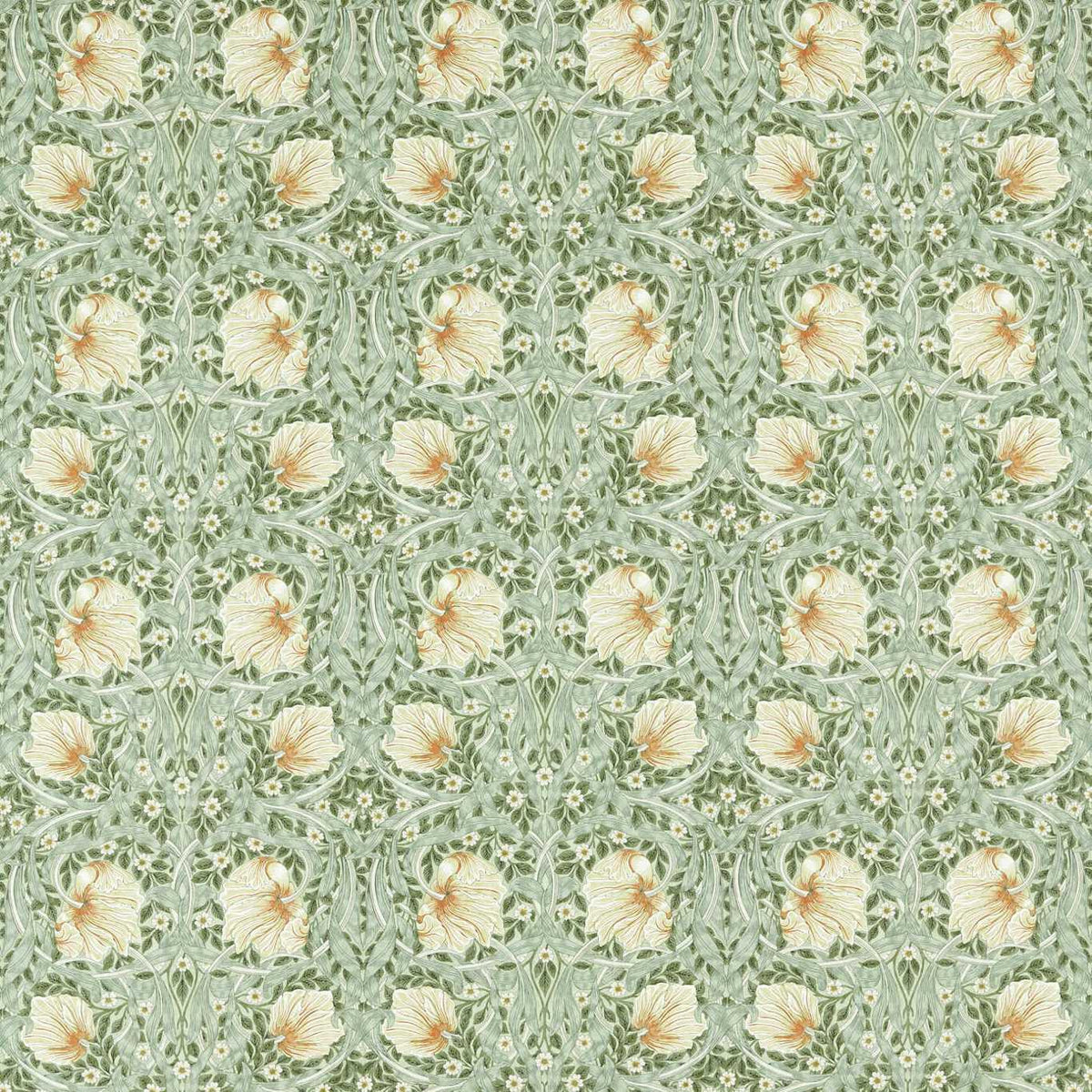 Morris & Co Pimpernel Bayleaf/Manilla Fabric – DecoratorsBest