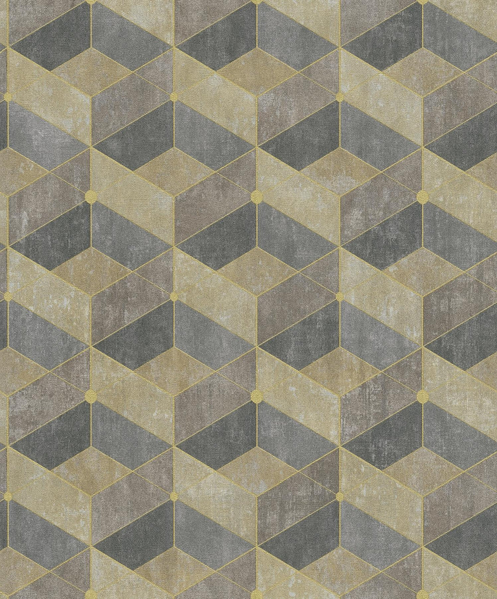 Brewster Home Fashions Muir Neutral Geo Wallpaper – DecoratorsBest