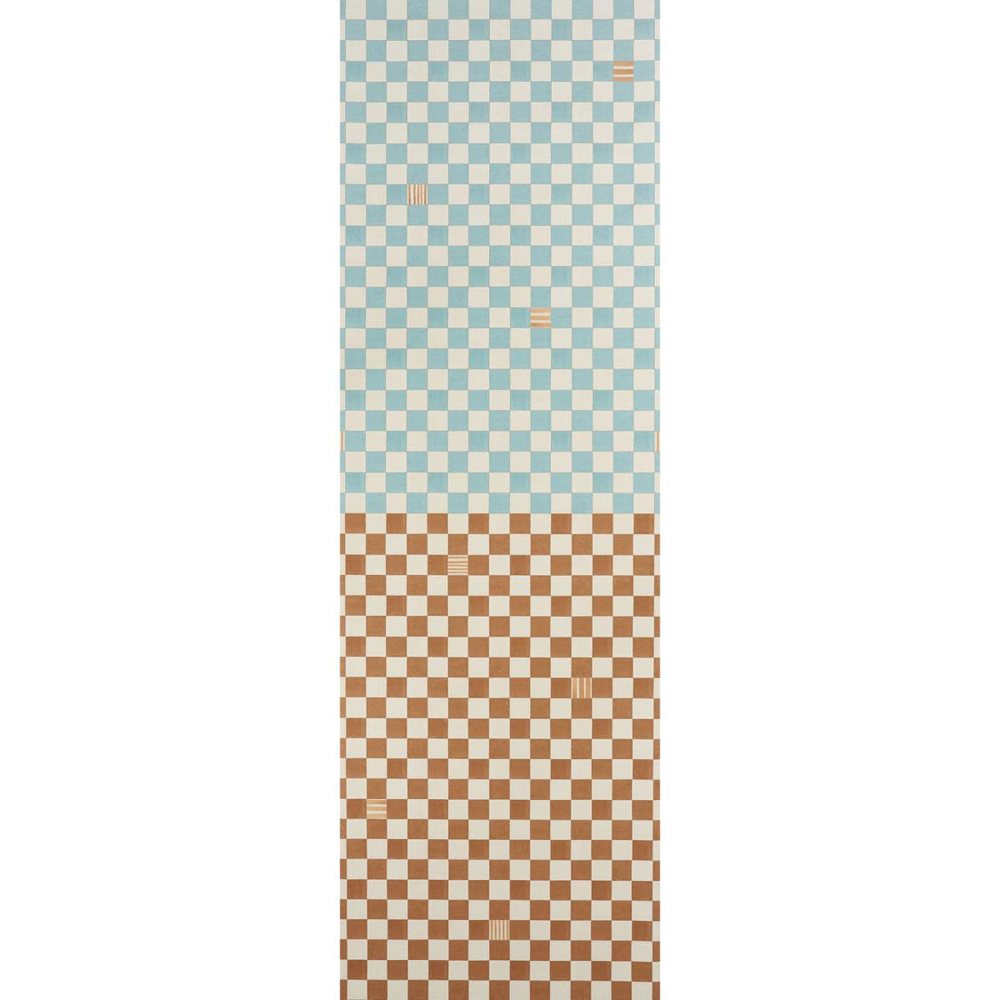 Schumacher X Backdrop Gambit Panel Teal & Earthy Brown Wallpaper ...
