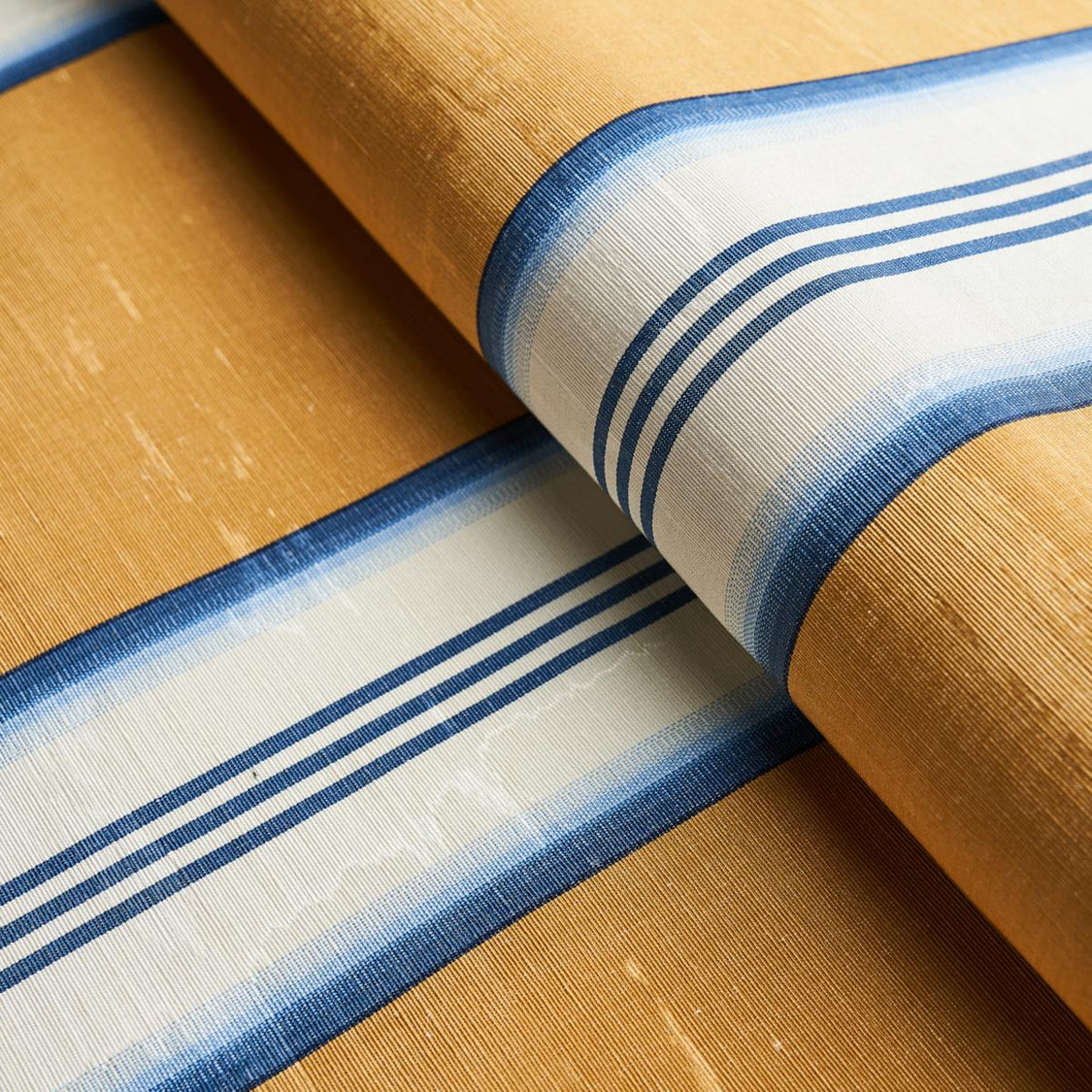 Schumacher Randolph Stripe Moir Goldsmith Fabric – DecoratorsBest