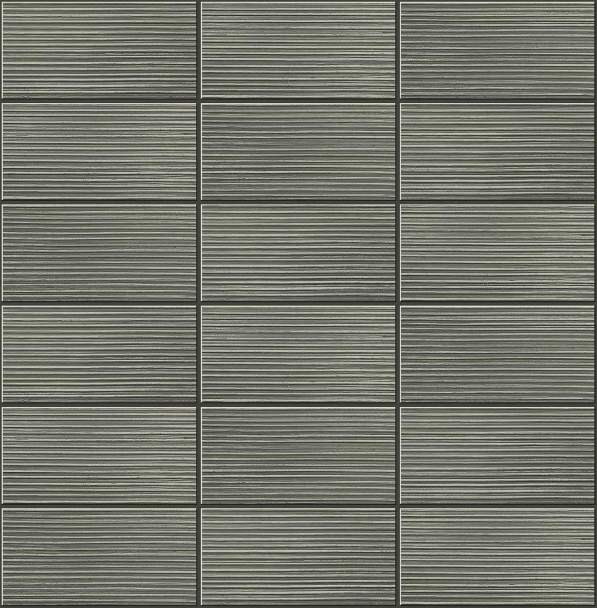 Seabrook Rib Tile Charcoal Wallpaper – DecoratorsBest