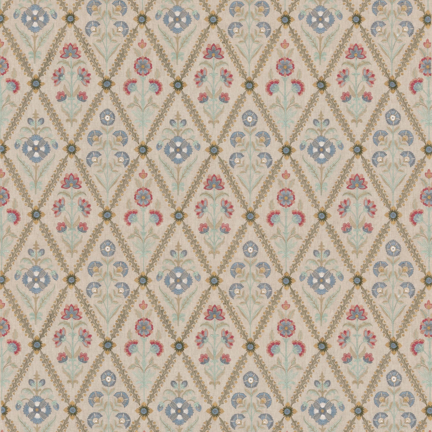 G P & J Baker Perrycroft Red/Green Drapery Fabric – DecoratorsBest