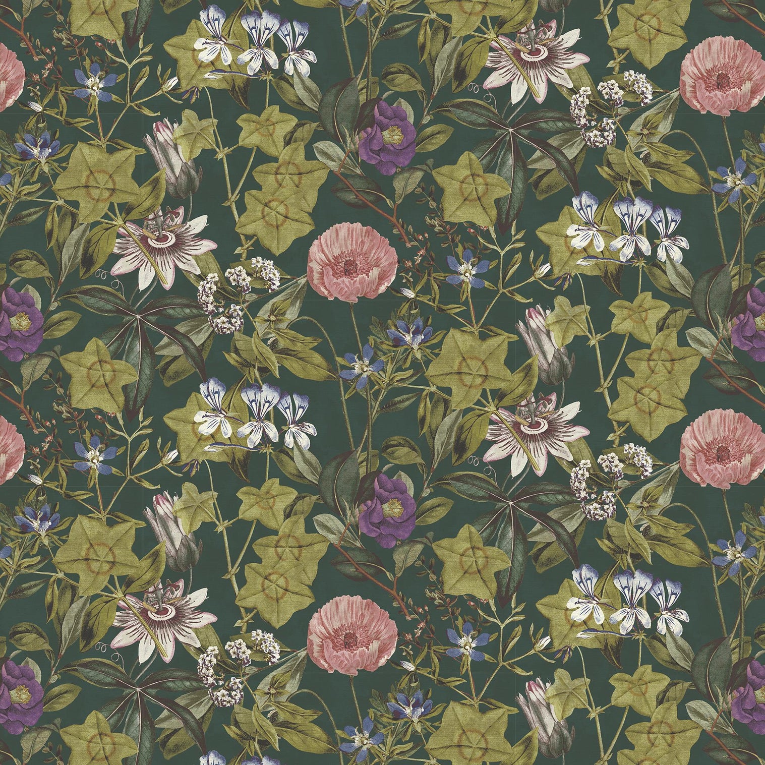 Clarke & Clarke Passiflora Emerald Velvet Fabric – DecoratorsBest
