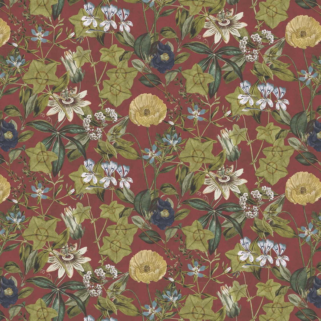 Clarke & Clarke Passiflora Rouge Velvet Fabric – DecoratorsBest
