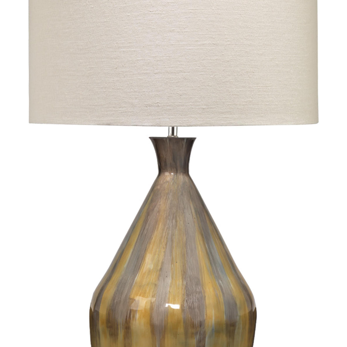 Jamie Young Daybreak Iron Table Lamp With Linen Shade, Grey Enameled ...