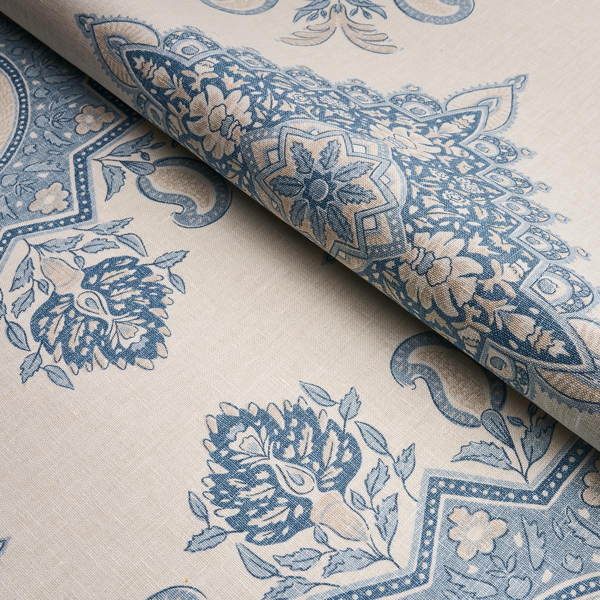 Schumacher Montecito Medallion China Blue Fabric – DecoratorsBest