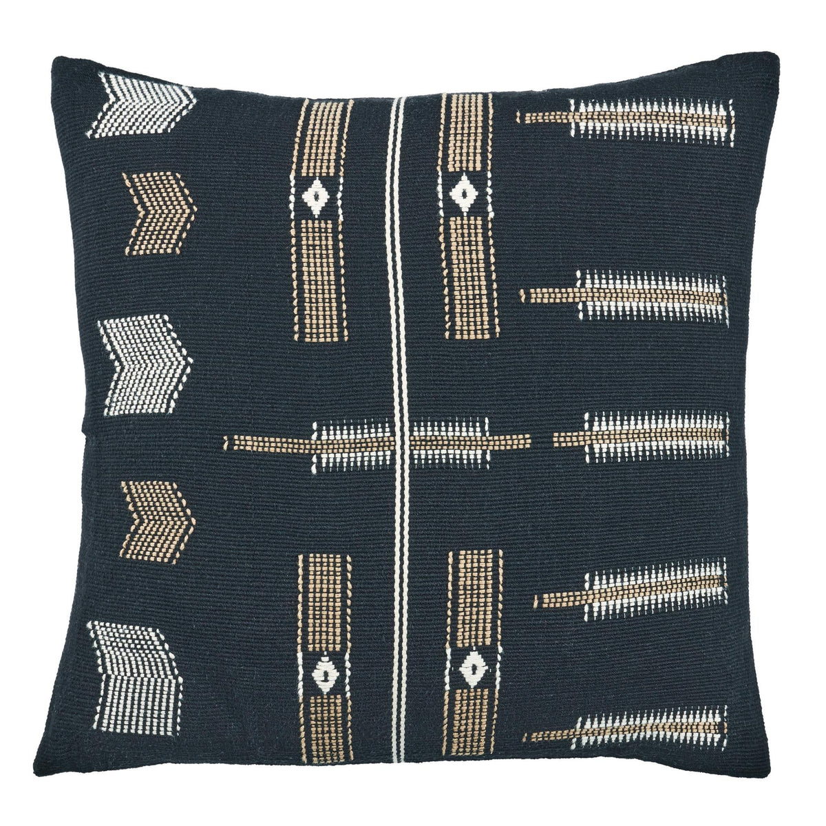 Jaipur Living Nagaland Pillow Longkhum Geometric Black / Tan 18" X 18 ...