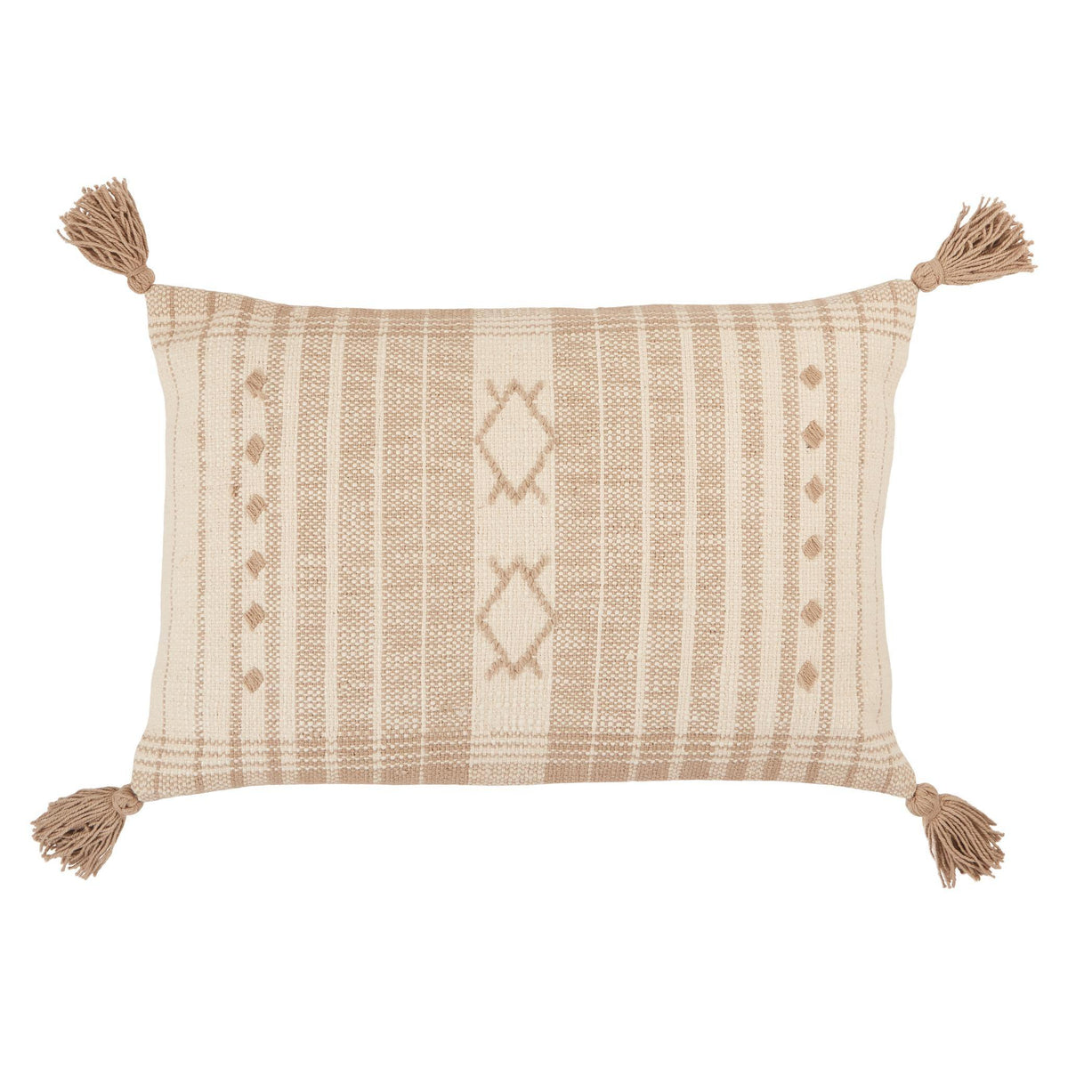 Jaipur Living Parable Razili Tribal Taupe / Cream 16" X 24" Pillow Cov ...