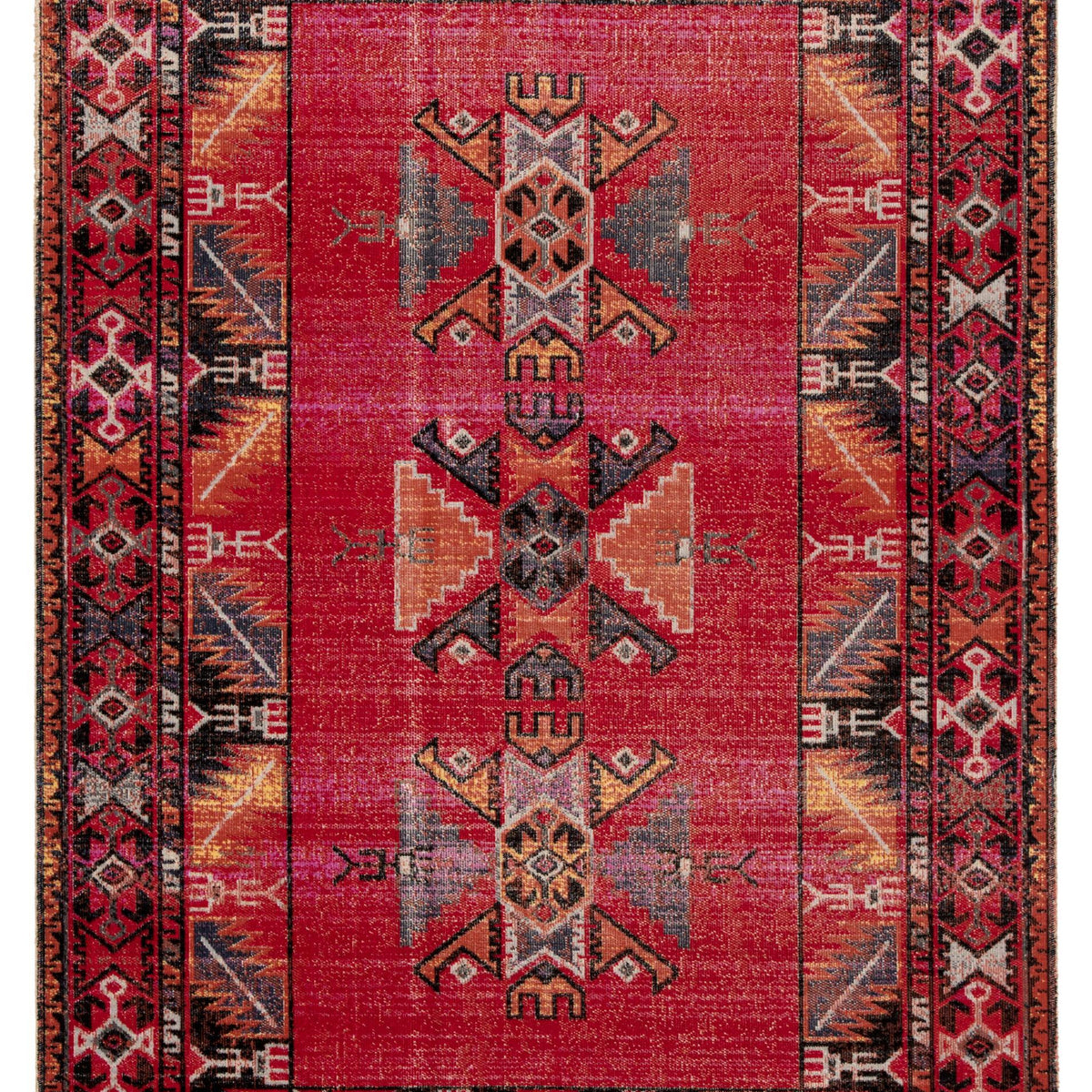Jaipur Living Polaris Paloma Border Red / Black 7'6" X 9'6" Rug ...