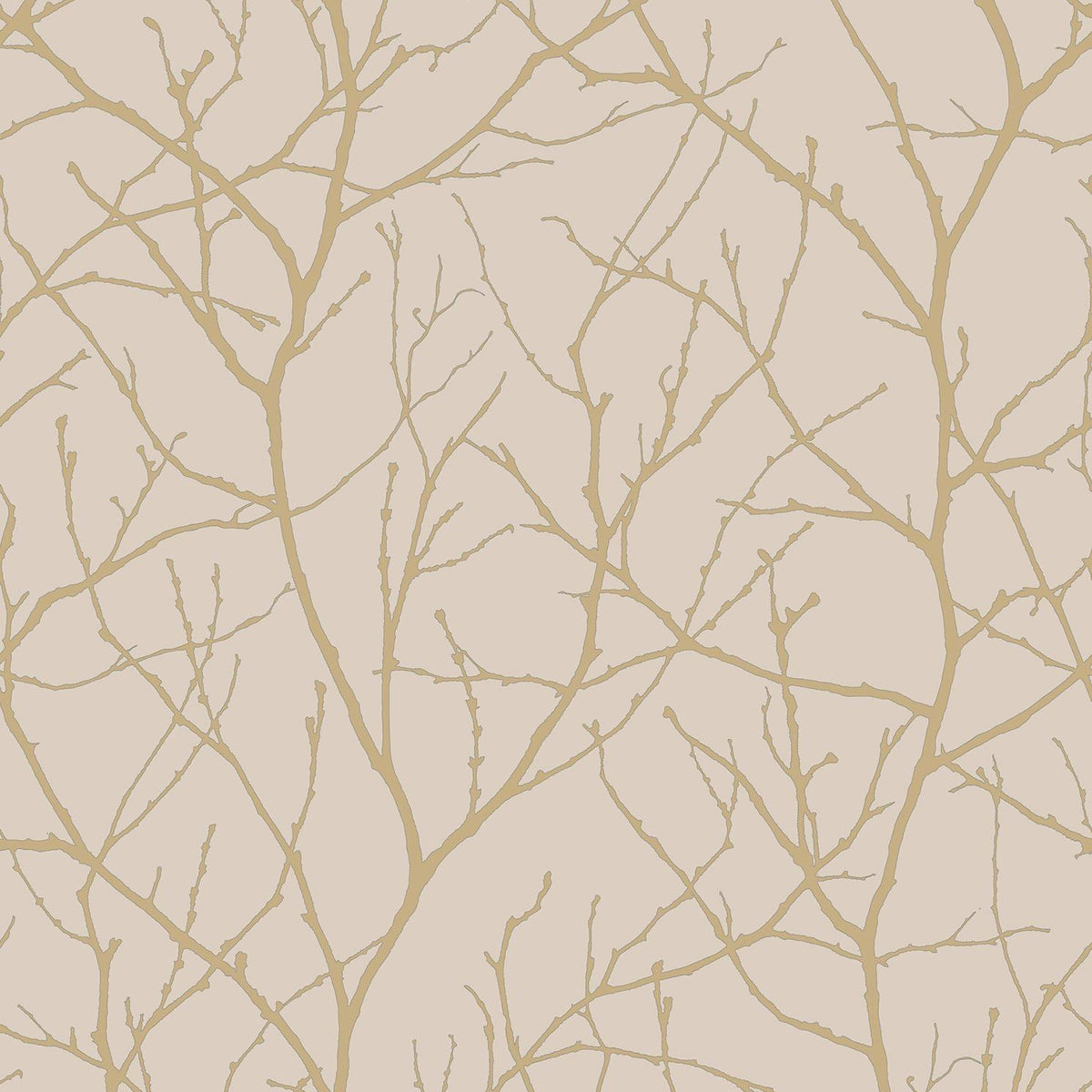 Antonina Vella Trees Silhouette Beige & Gold Wallpaper – DecoratorsBest