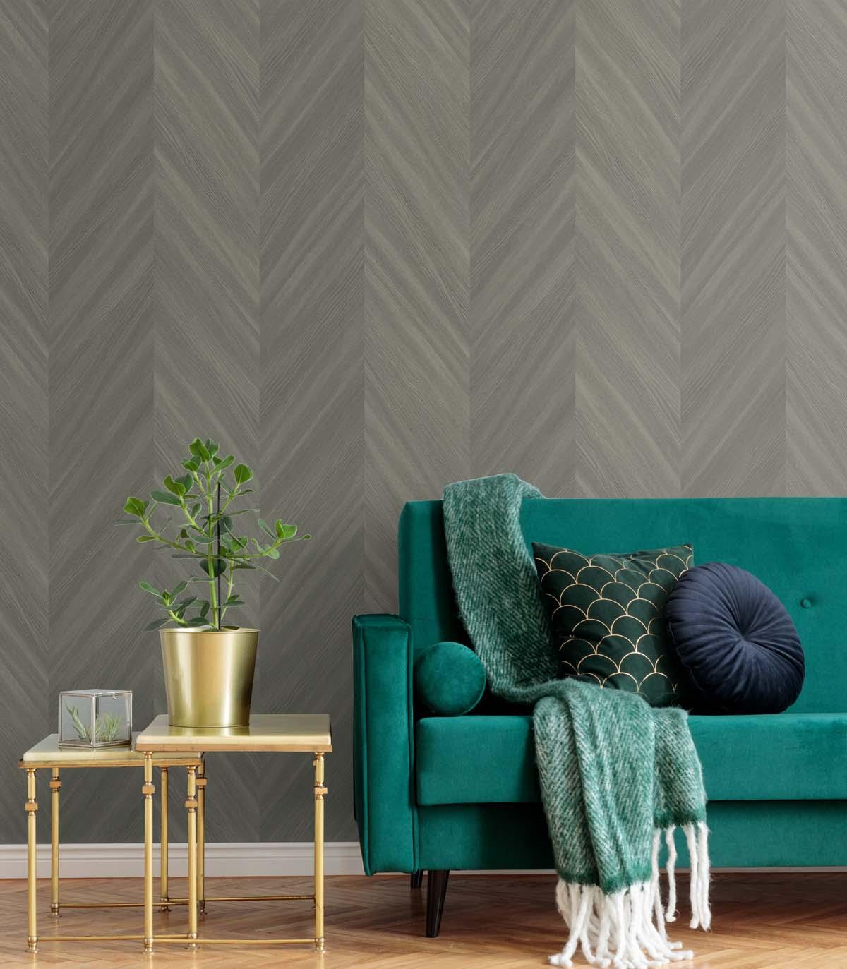 Seabrook Chevron Wood Veneer Wallpaper – DecoratorsBest