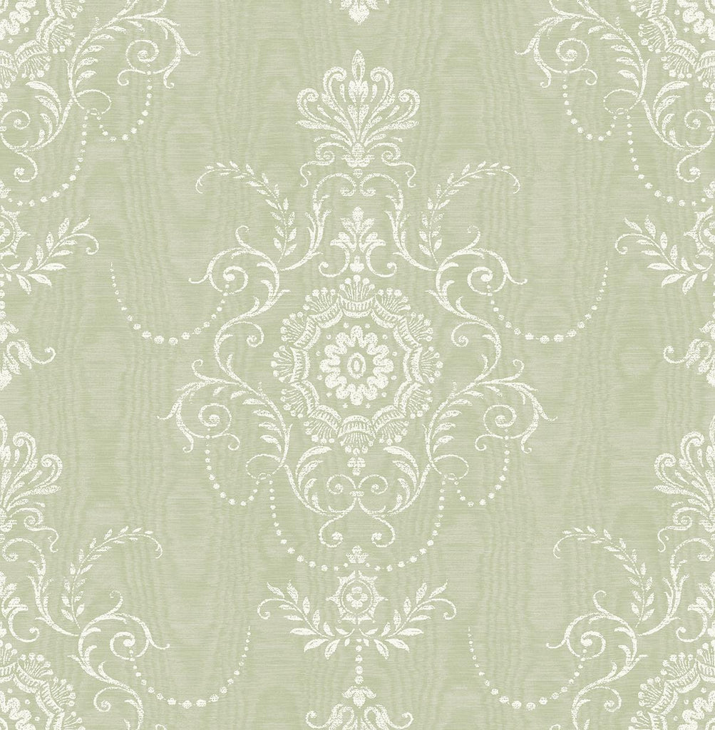Seabrook Colette Cameo Washed Green Wallpaper – DecoratorsBest