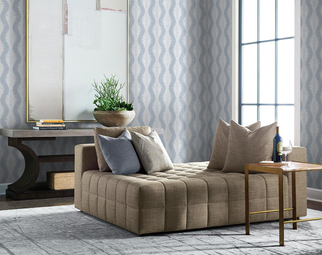 Seabrook Carina Leaf Ogee Charlotte Blue Wallpaper – DecoratorsBest