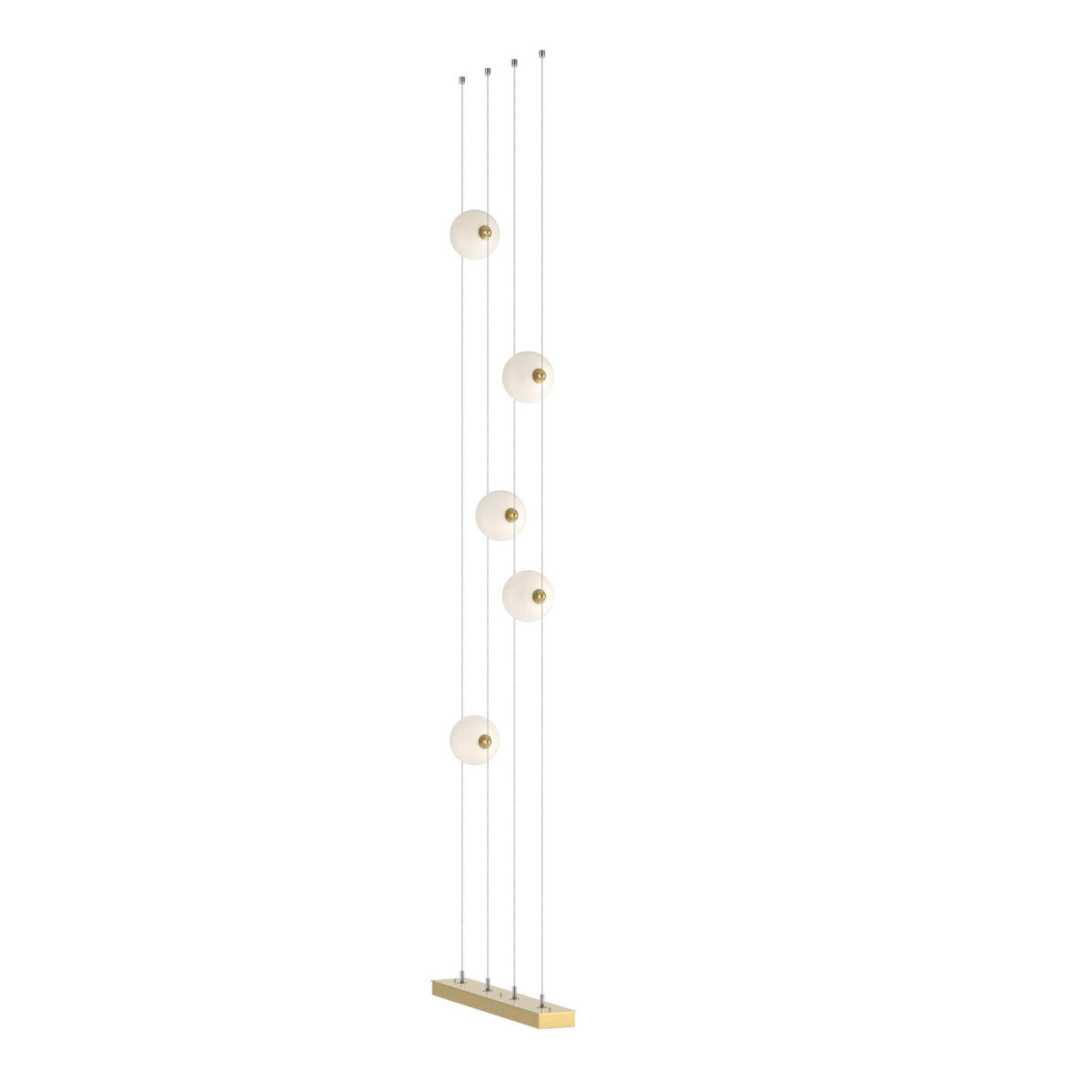 Hubbardton Forge 2020 Modern Brass Opal Glass (Gg) Standard Abacus 5-L ...