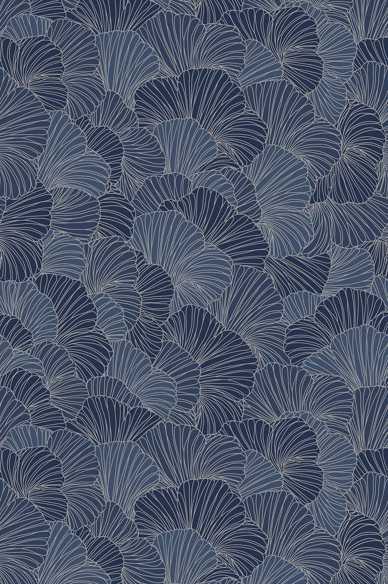 Brewster Home Fashions Katie Hunt X None Flowers Blues Wallpaper ...