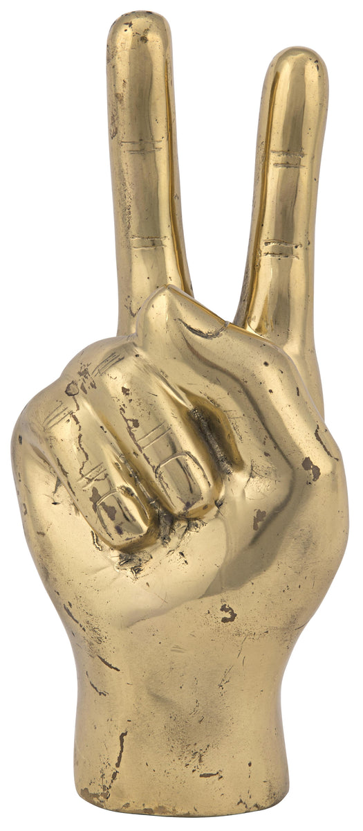 Noir Peace Sign Brass – DecoratorsBest