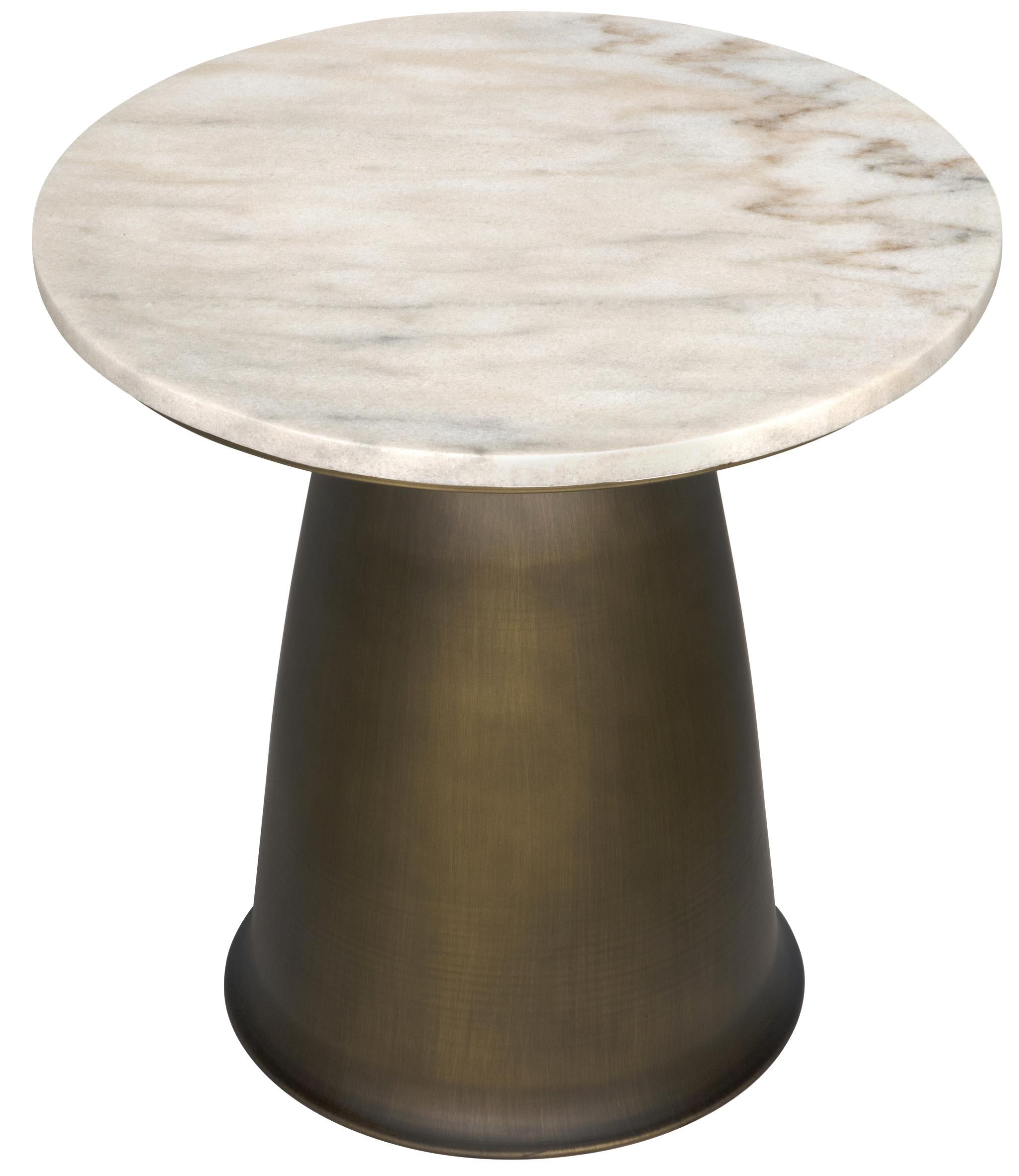 Noir Aiden Side Table Aged Brass | DecoratorsBest