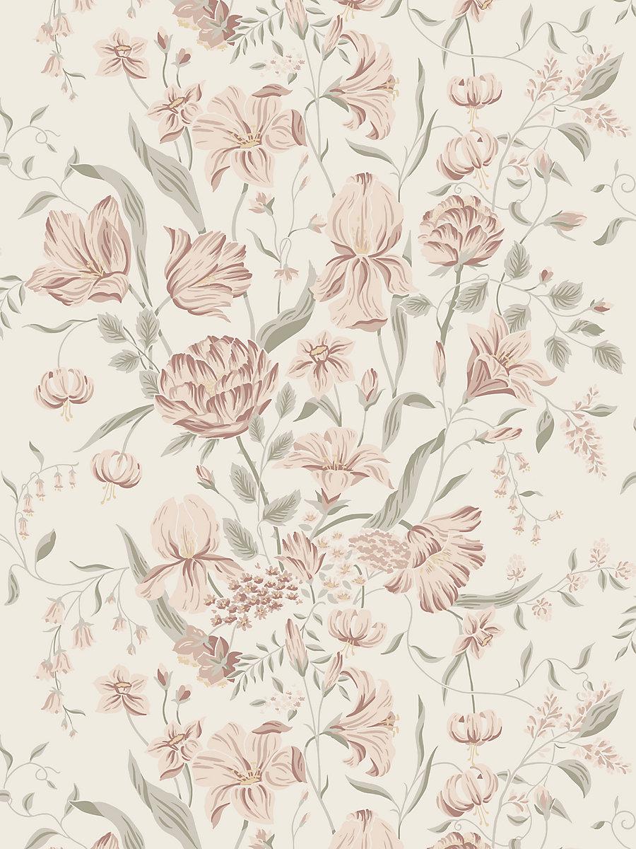 Scalamandre Karins Bukett Powder Pink Wallpaper – DecoratorsBest