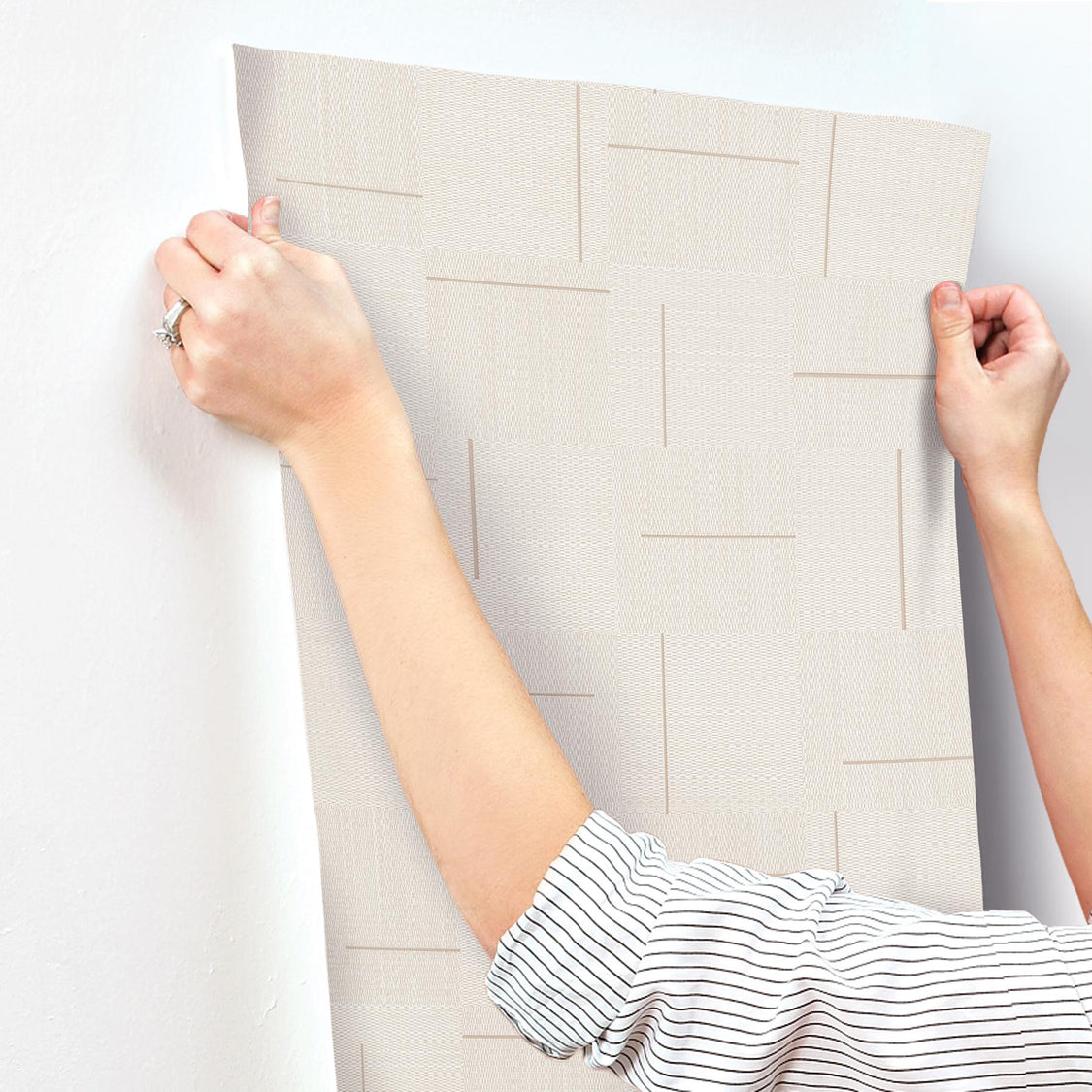 York Wallcoverings Geo Block Weave Linen Wallpaper – DecoratorsBest