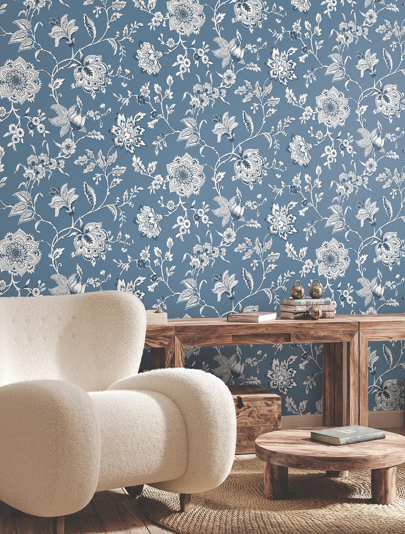 York Wallcoverings Sutton Blue Wallpaper – DecoratorsBest