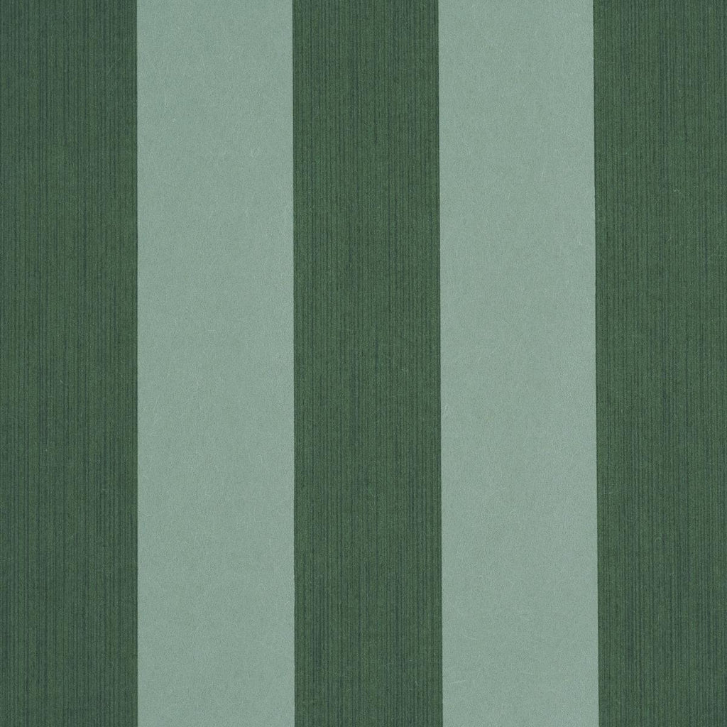 Schumacher Edwin Stripe Wide Dark Green Wallpaper | DecoratorsBest