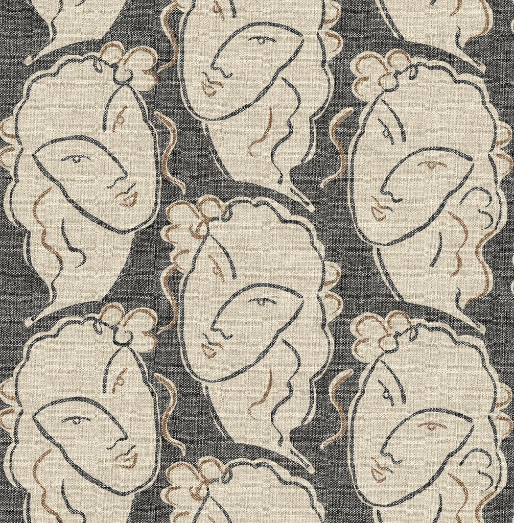 Surface Style Beau Visage Graphite Wallpaper | DecoratorsBest