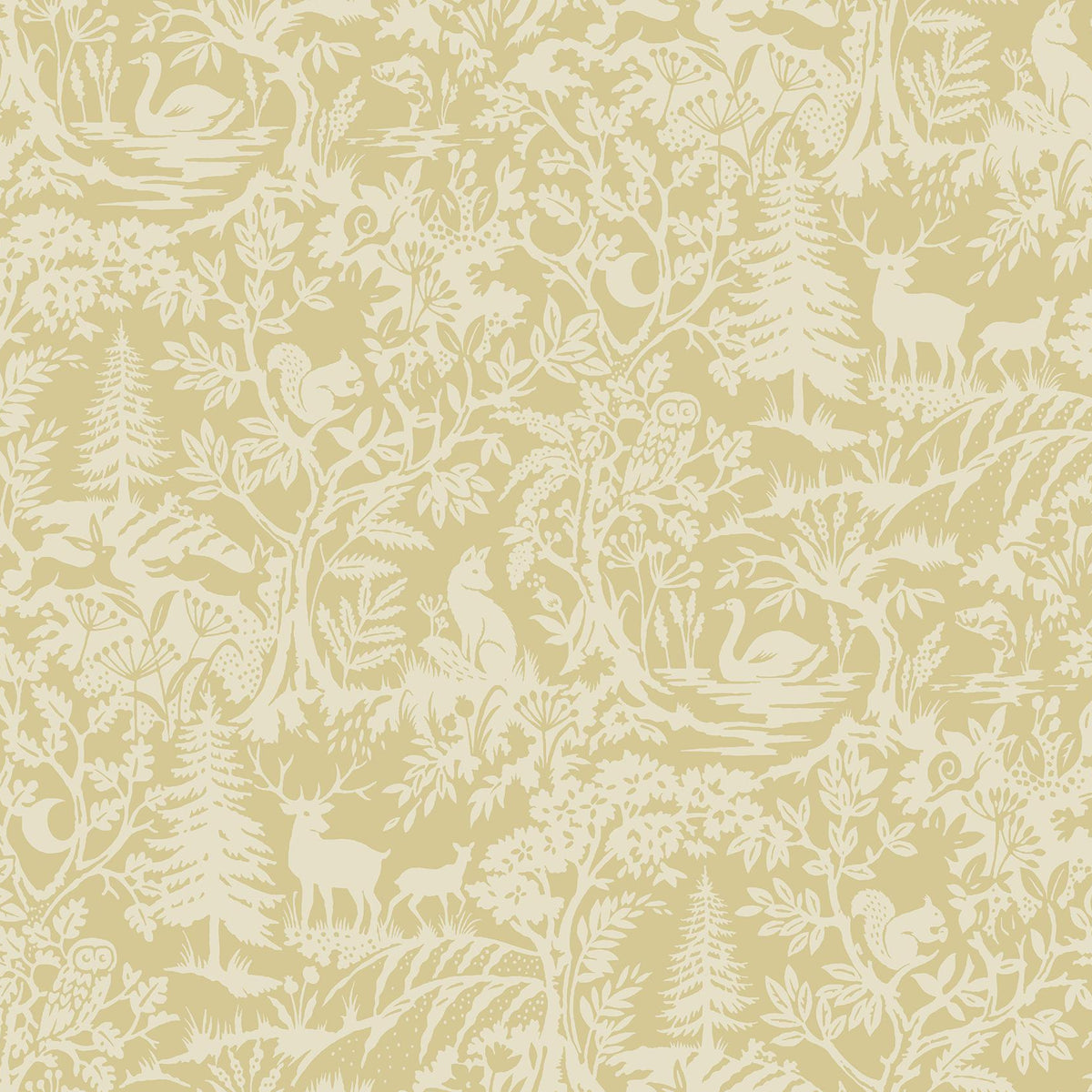 Brewster Home Fashions Chesapeake Kinfolk Animals Mustard Wallpaper ...