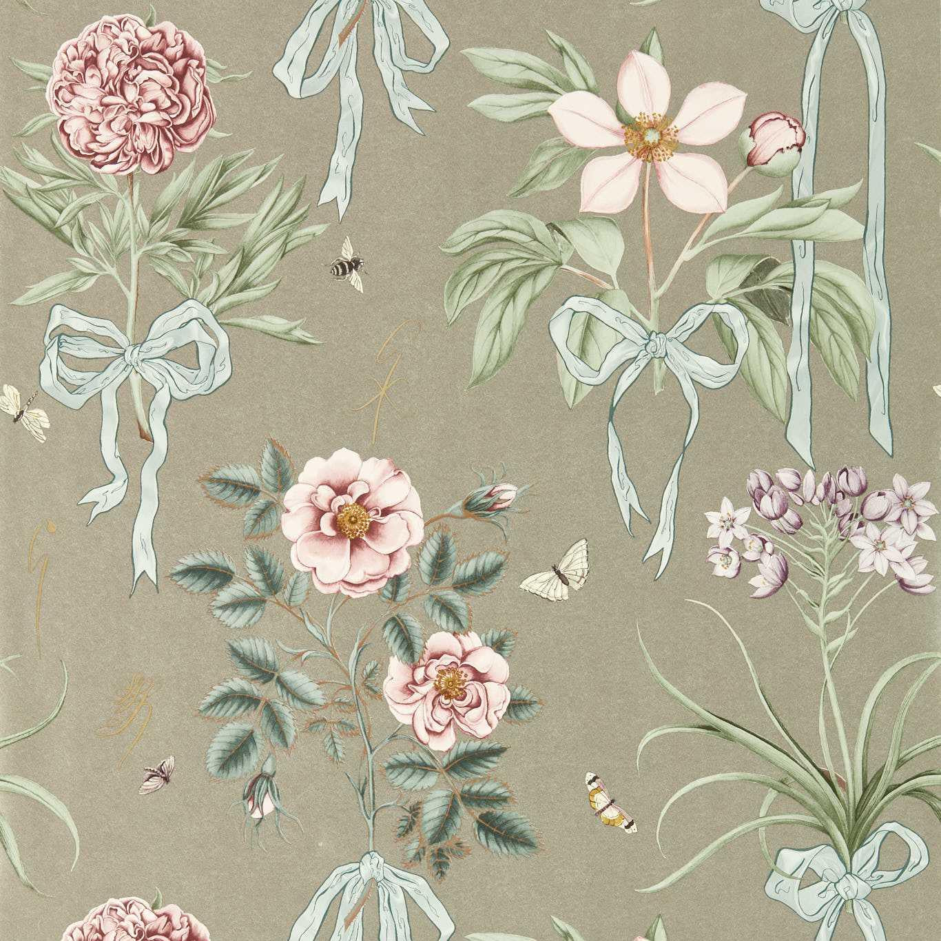 Sanderson Cupid`S Beau Florin/Madder Wallpaper – DecoratorsBest