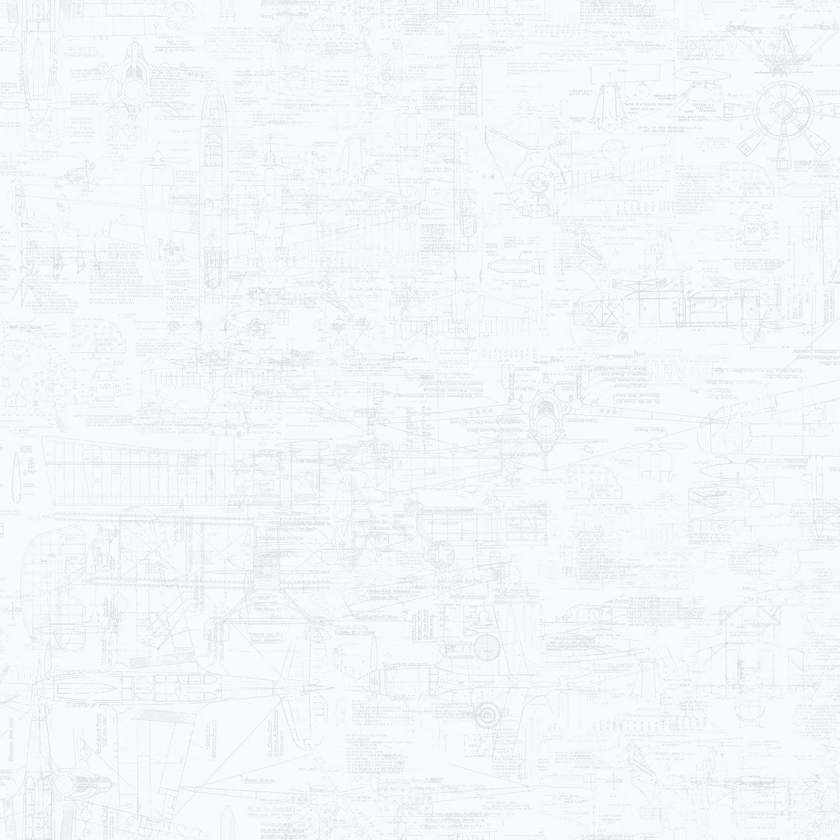 Galerie G56208 Nostalgie Blueprint White Wallpaper G56208 White Wallpa ...