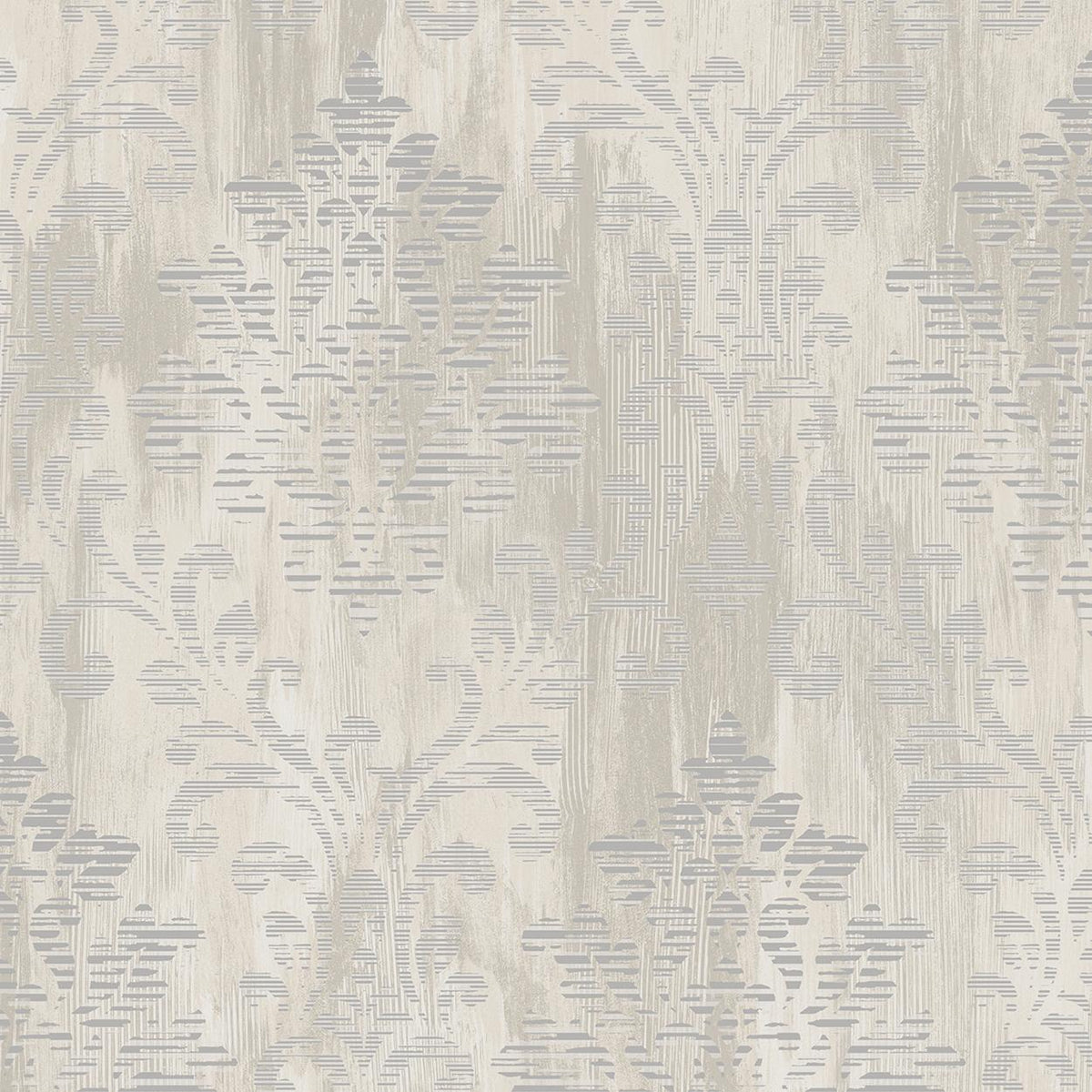 Galerie W78180 Metallic Fx Modern Metallic Damask Silver Grey Wallpape ...
