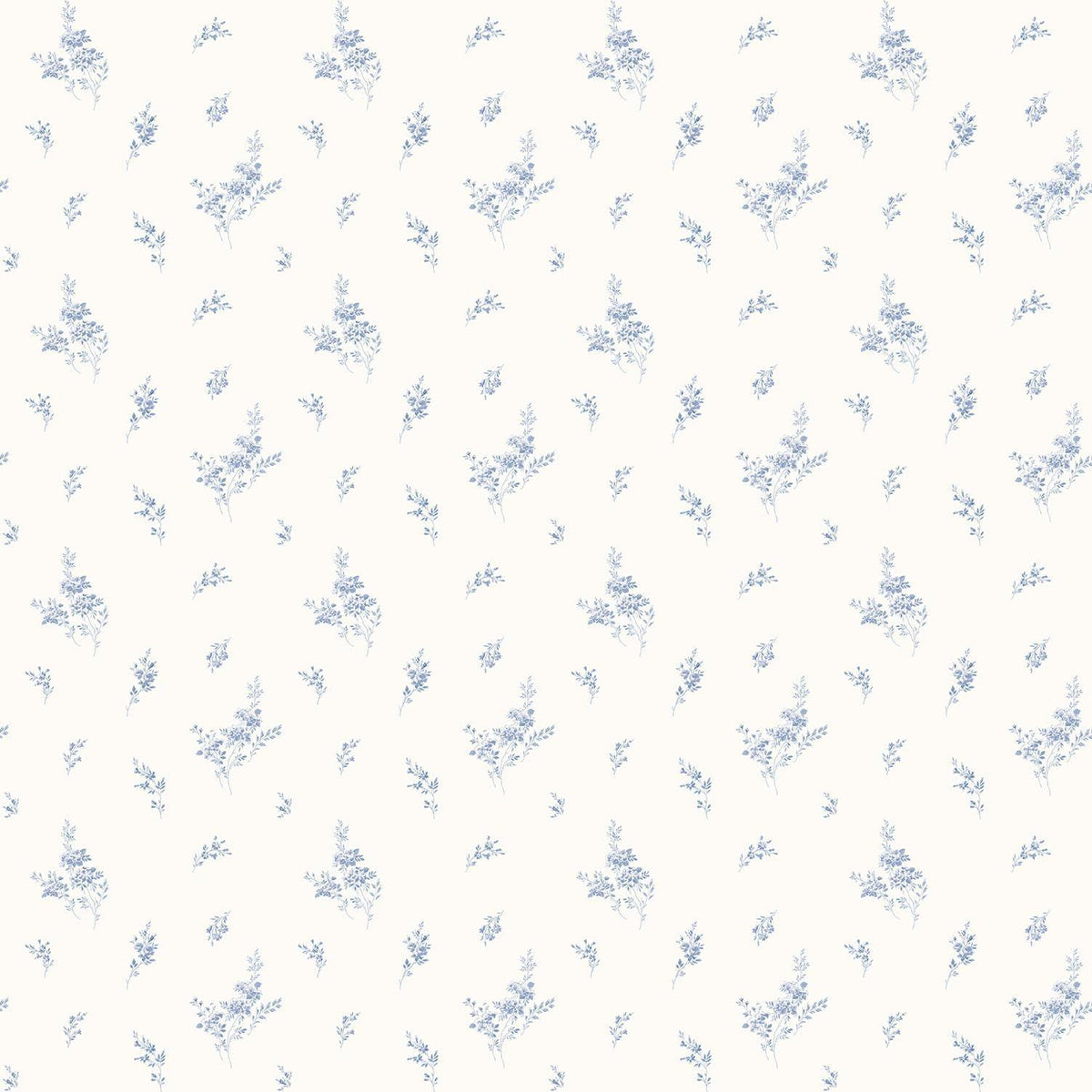 Galerie G67915 Miniatures 2 Small Floral Sprig Blue Wallpaper G67915 B ...