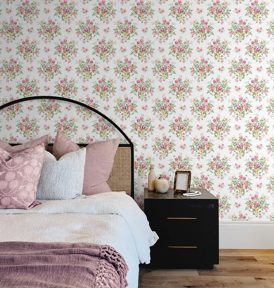 Seabrook Floral Bunches Watermelon & Buttercup Wallpaper – DecoratorsBest