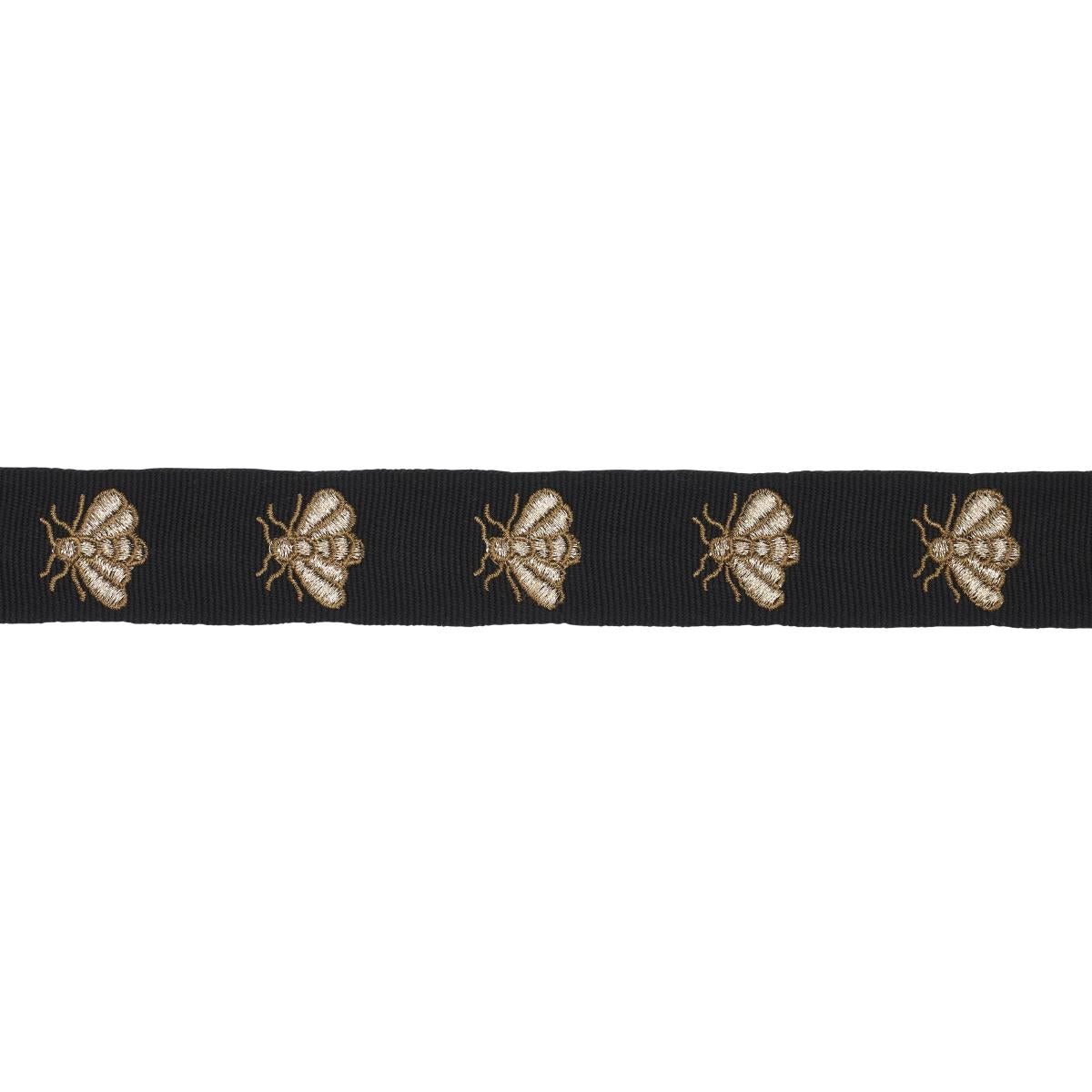 Schumacher Hubert'S Bees Tape Noir & Gold Trim – DecoratorsBest
