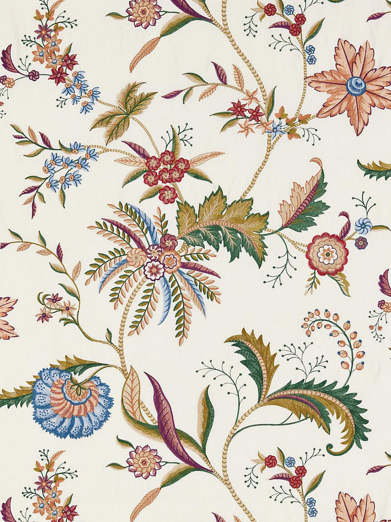 Scalamandre Seraphine Embroidered Silk Jewel Multi Fabric – DecoratorsBest