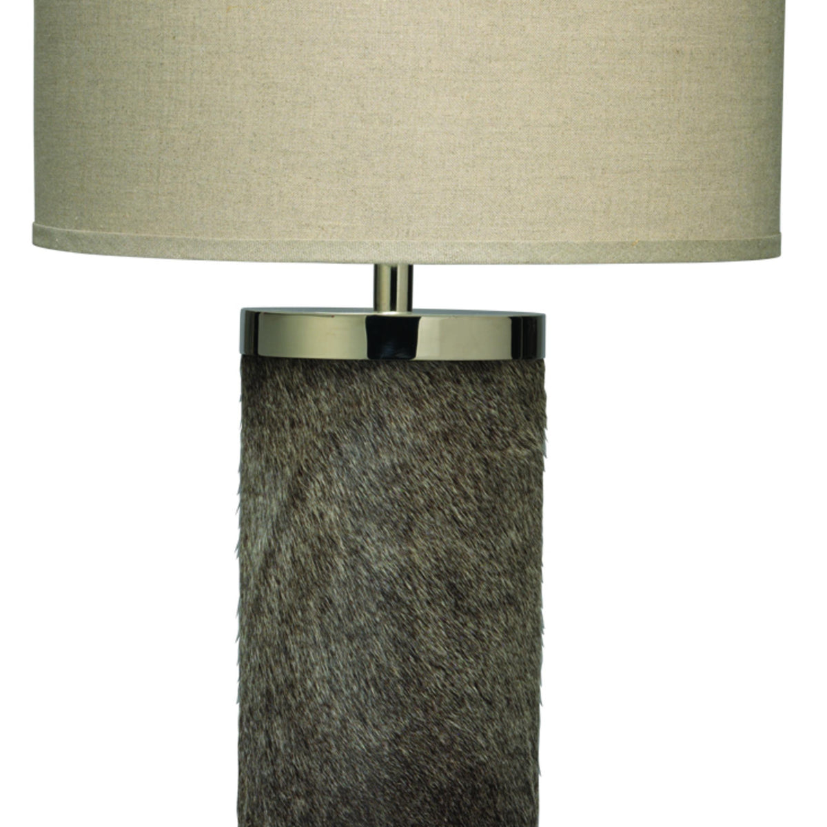 Jamie Young Column Hide Table Lamp With Linen Shade – DecoratorsBest