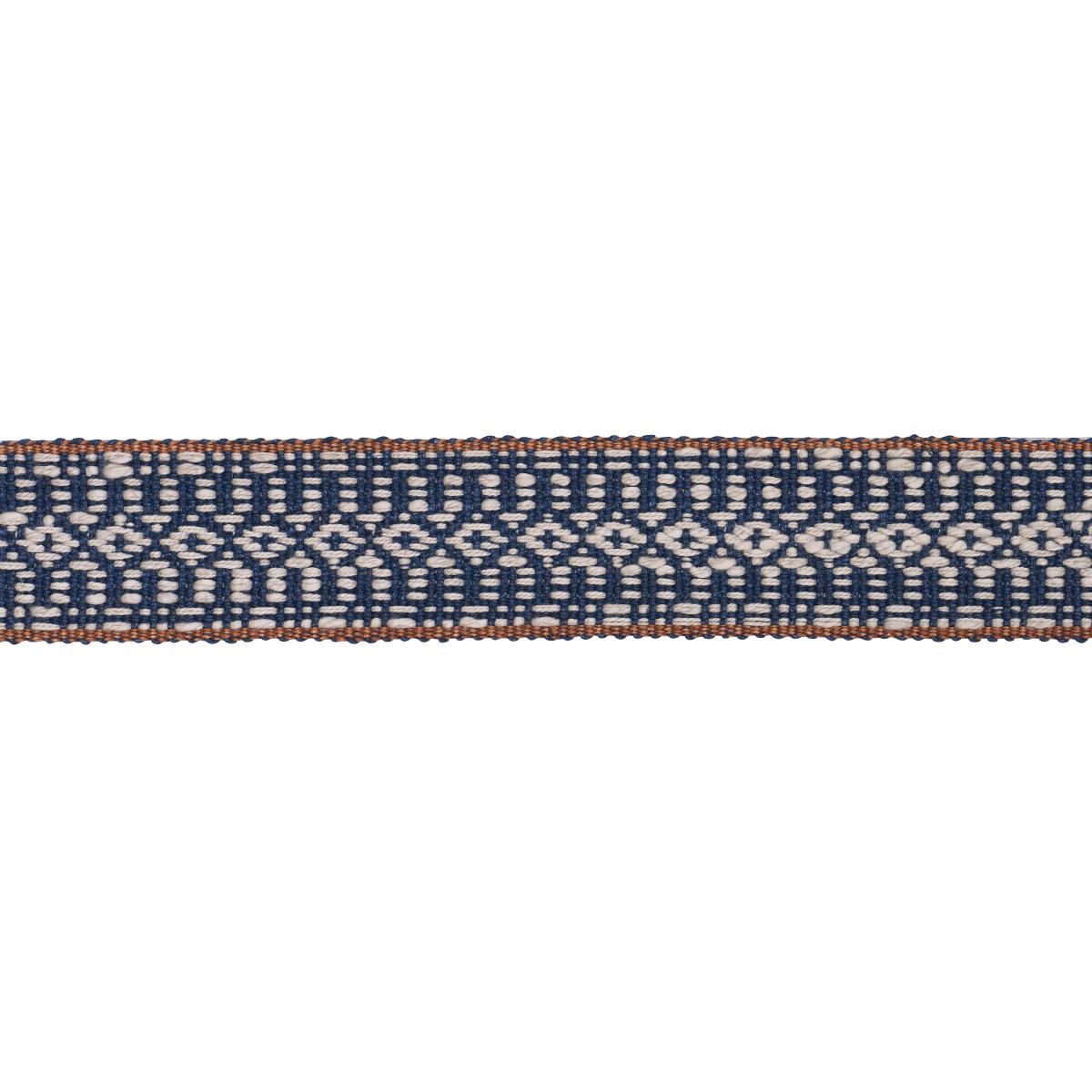 Schumacher Helena Linen Cotton Tape Indigo Trim – DecoratorsBest