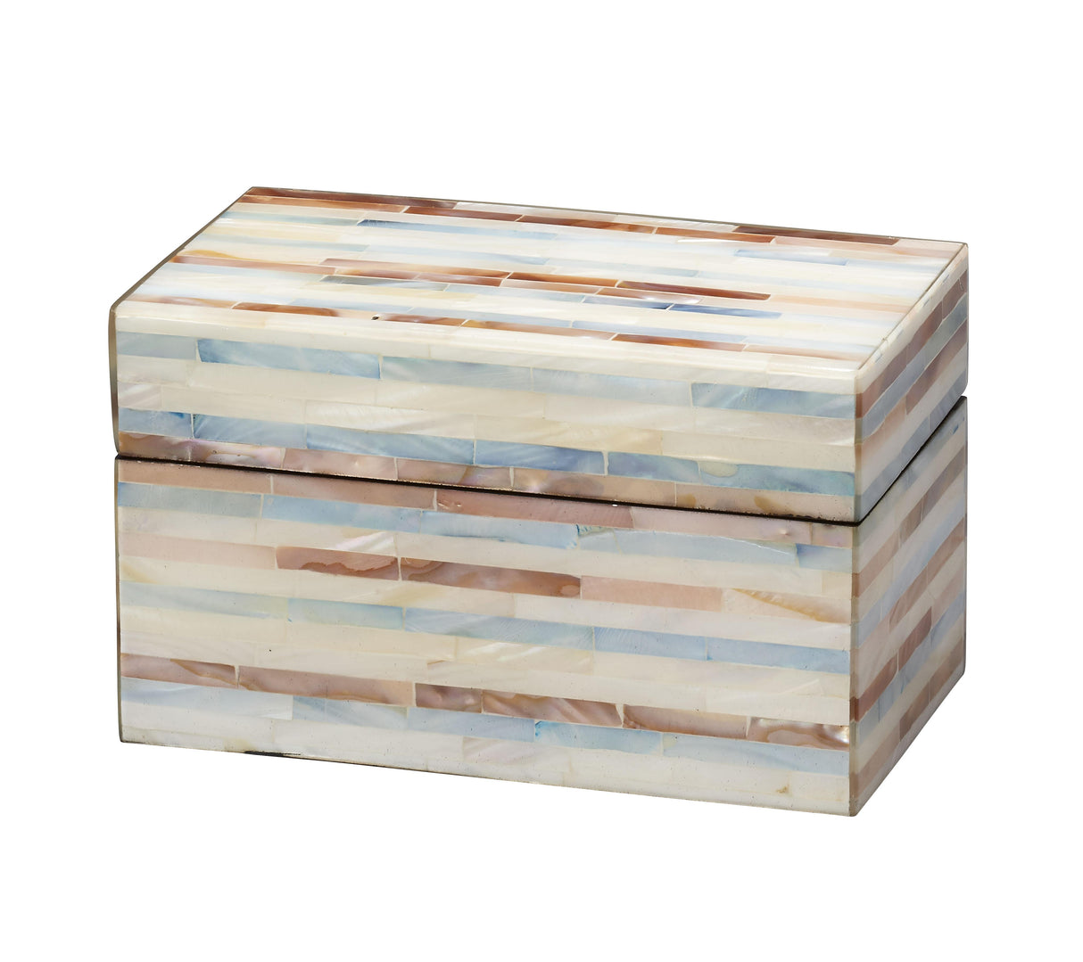 Jamie Young Roosevelt Blue Mother Of Pearl Decorative Box, Small ...