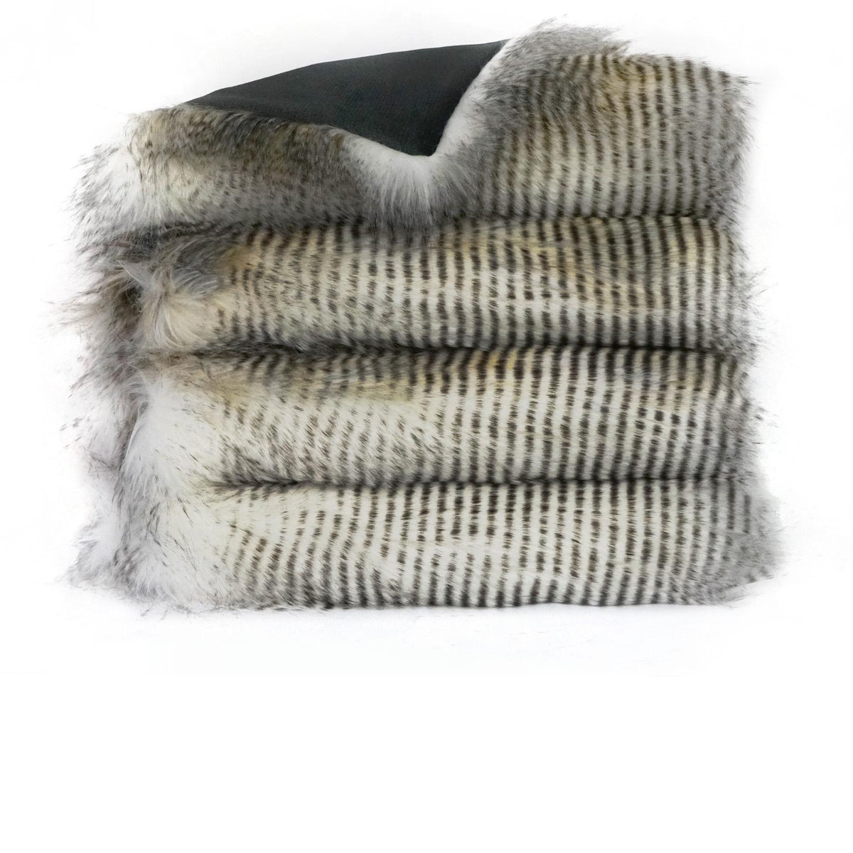 D.V. Kap Home Alaskan Hawk Faux Fur, Animal, Glam 52" X 62" Throw ...